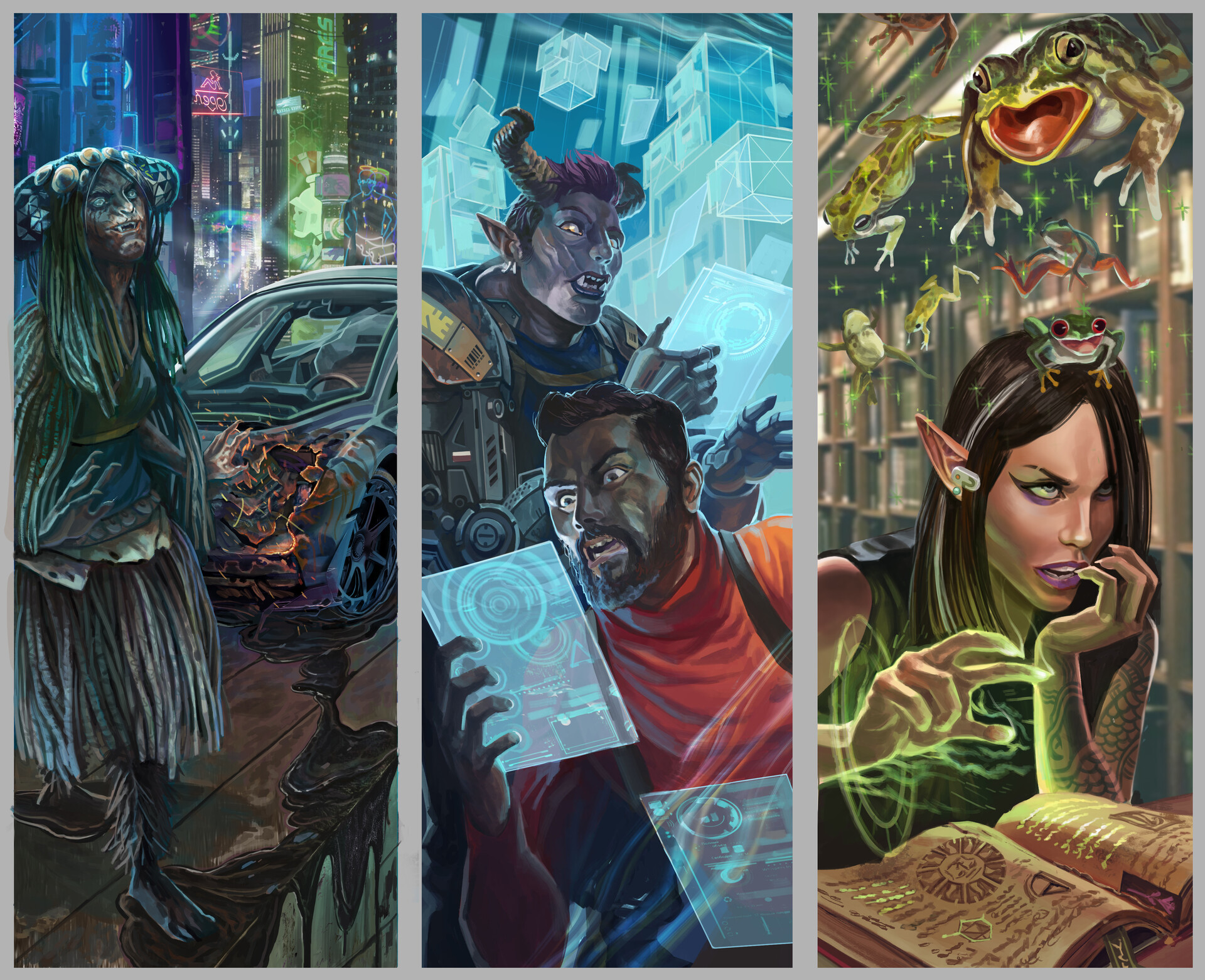ArtStation - Shadowrun Vertical Illos