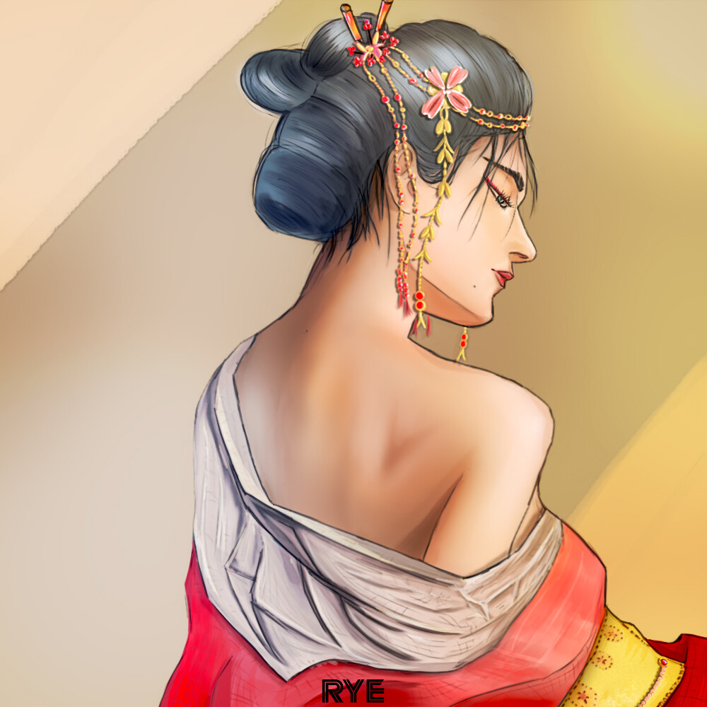 ArtStation - Lady in Kimono