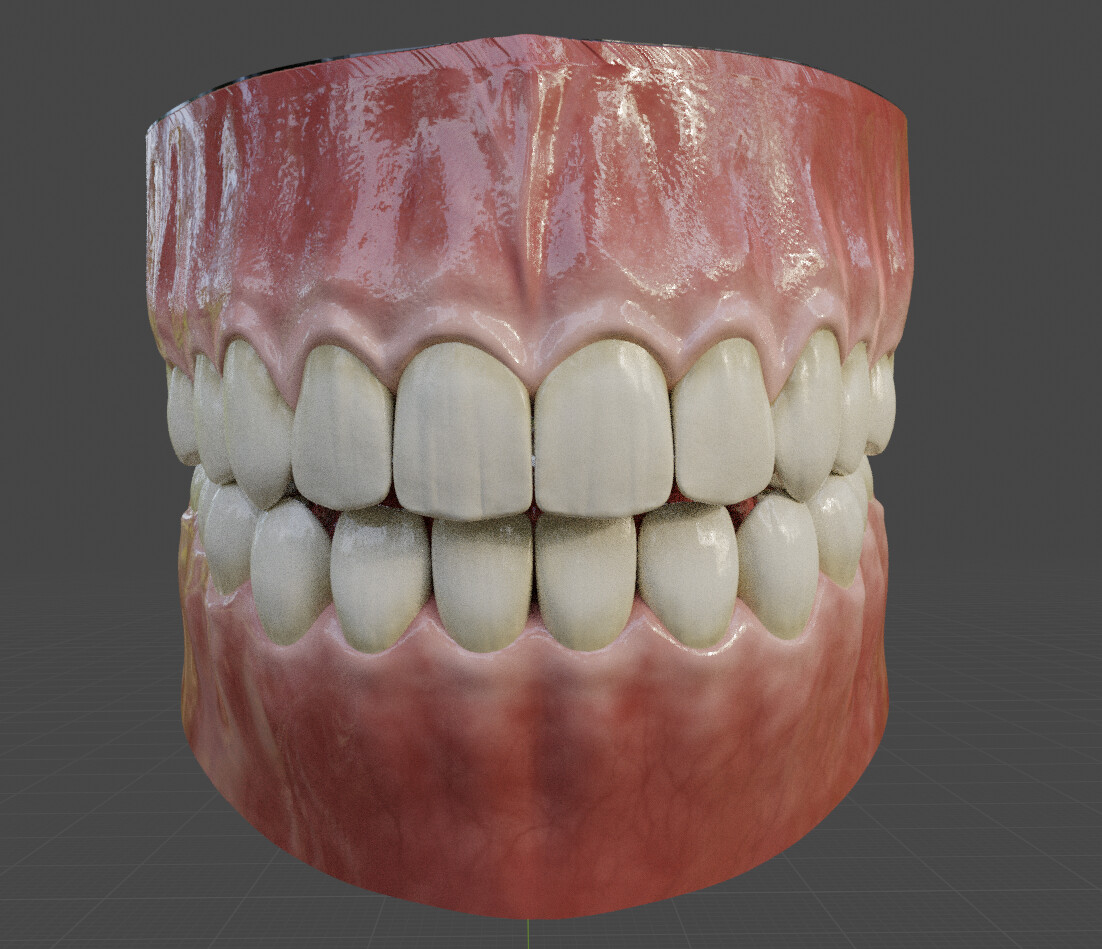 ArtStation - Mouth Components Basic Shading Material Test 1