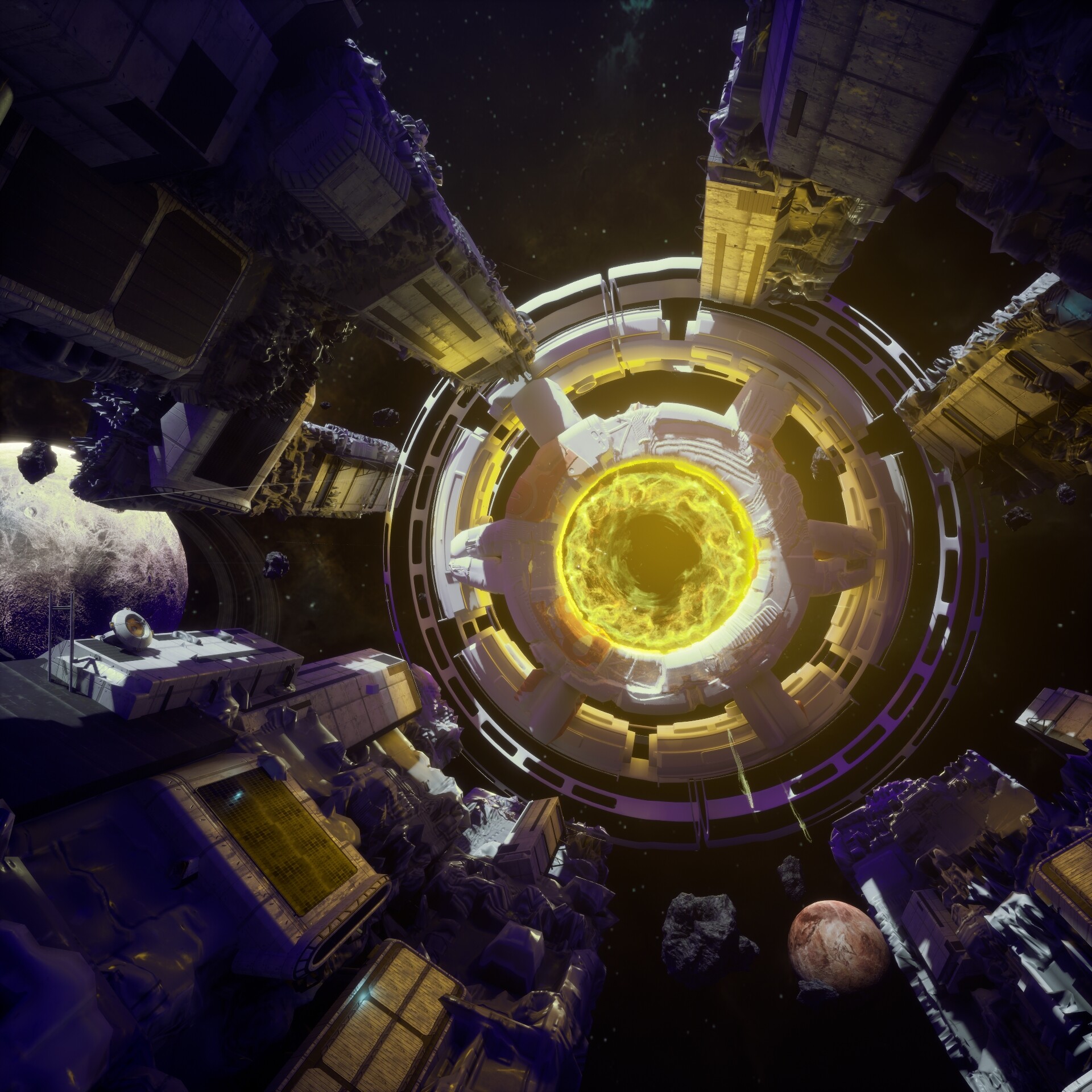 ArtStation - Outer space,big portal scene