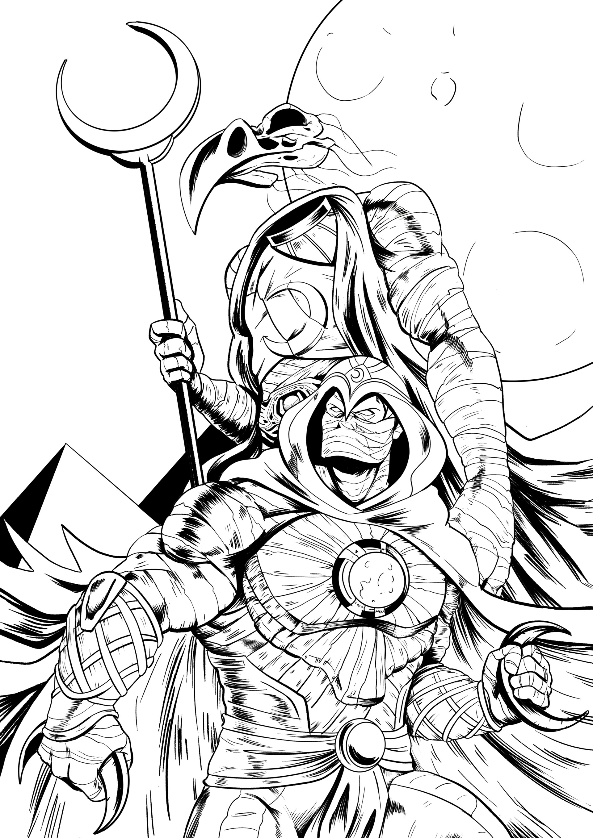 moon knight coloring pages