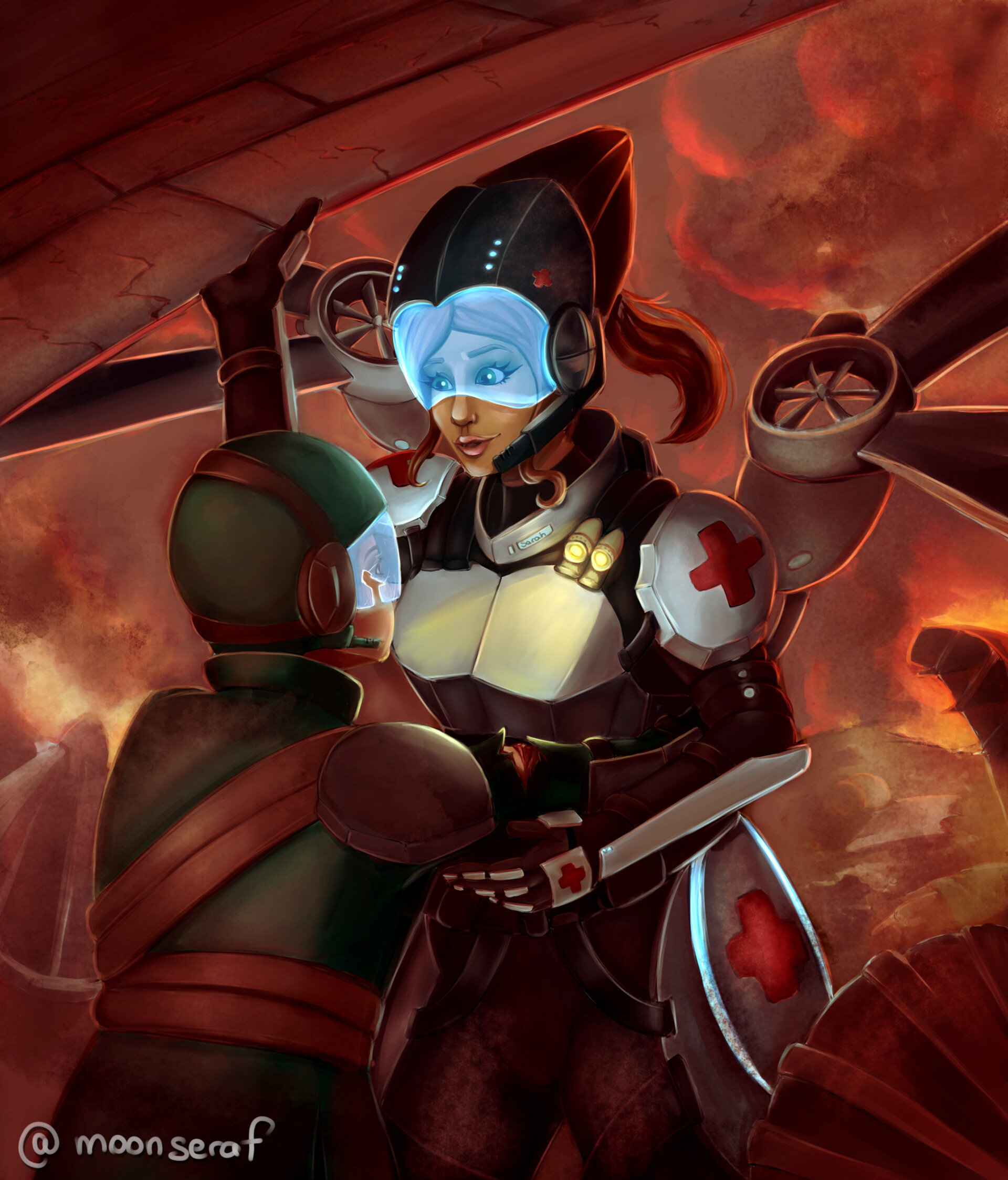 ArtStation - Futuristic Combat Medic in action