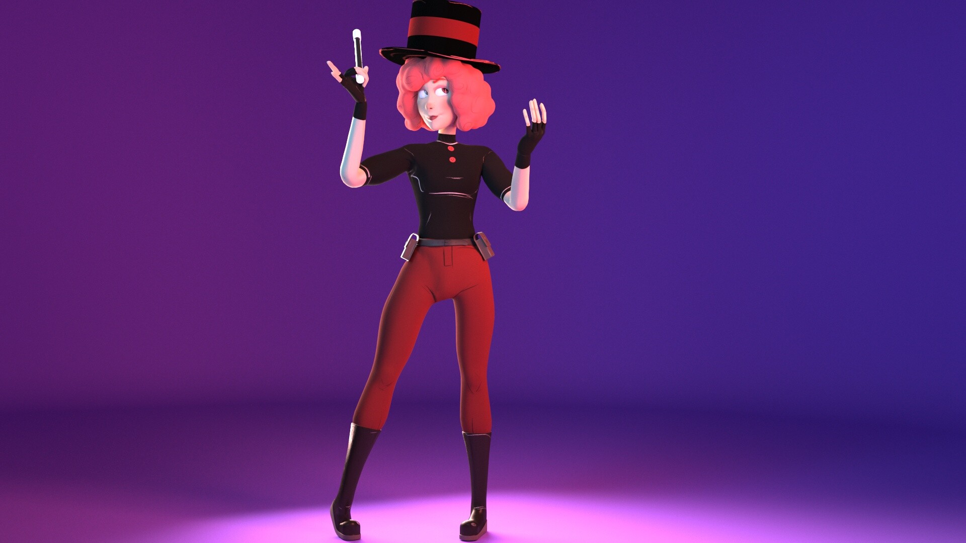 ArtStation - 3D Magician Girl OC Rig