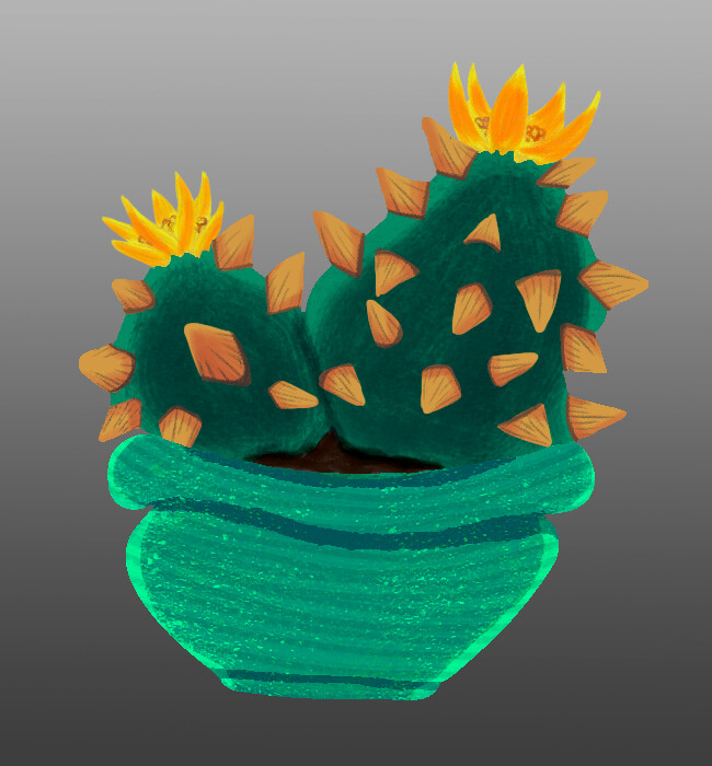 ArtStation - Jenny LeClue Mockup Props - Cactus Plant