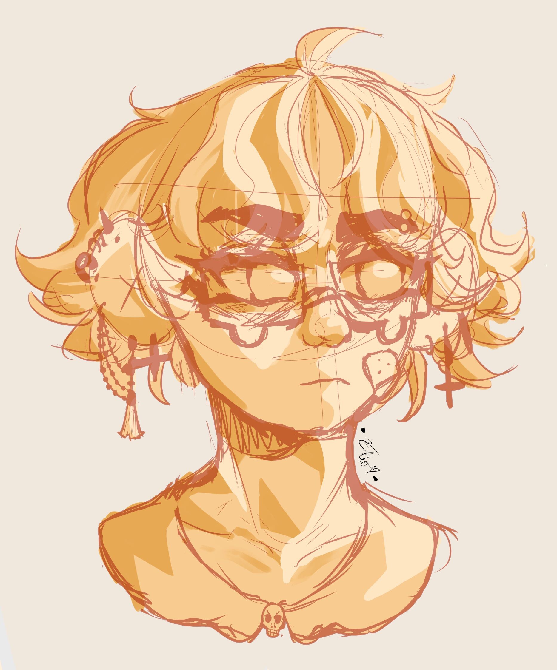 ArtStation - OC sketch + rough shading