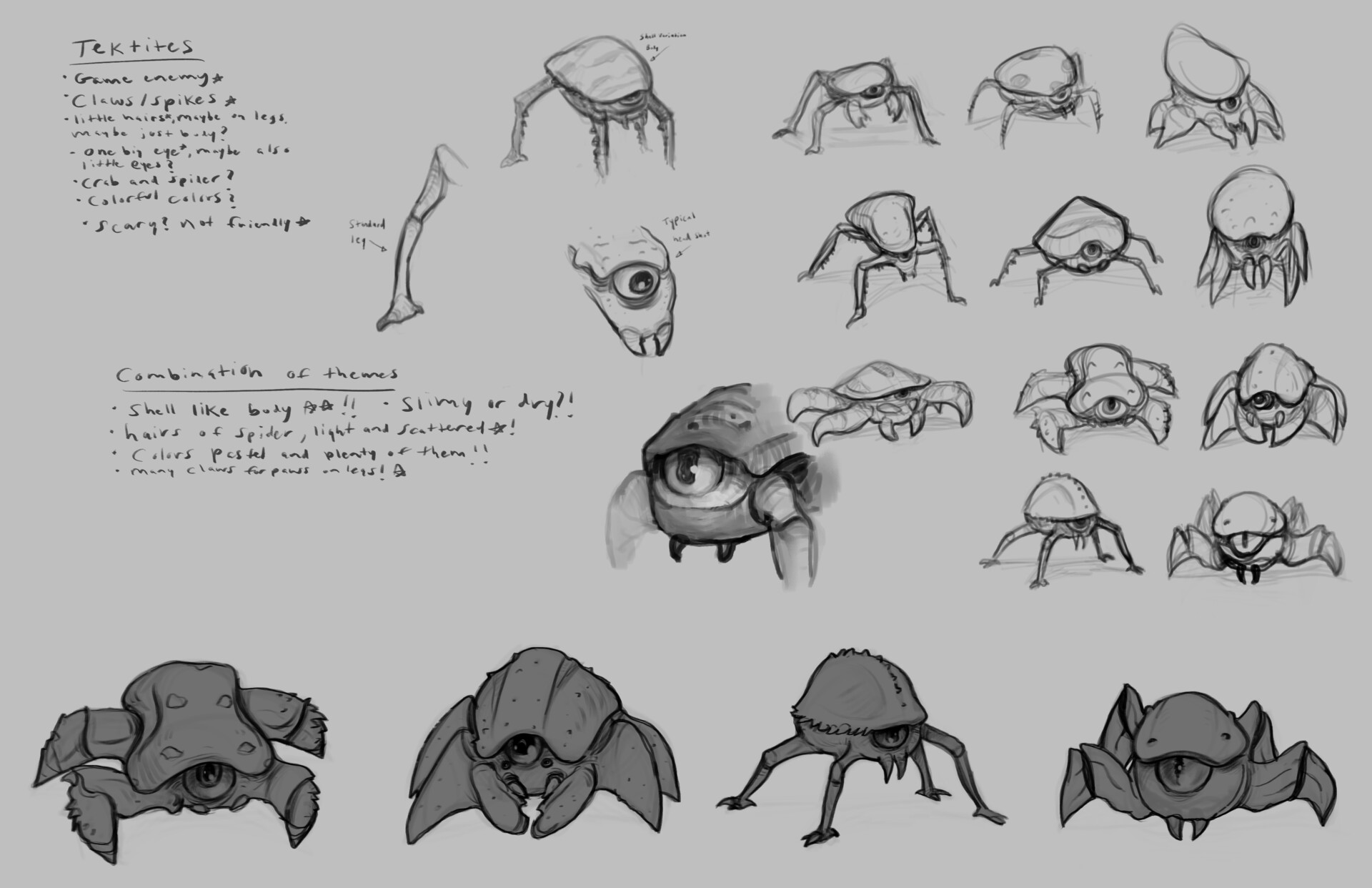 Garry Donzelli Gray - The legend of Zelda Tektite Redesign Process