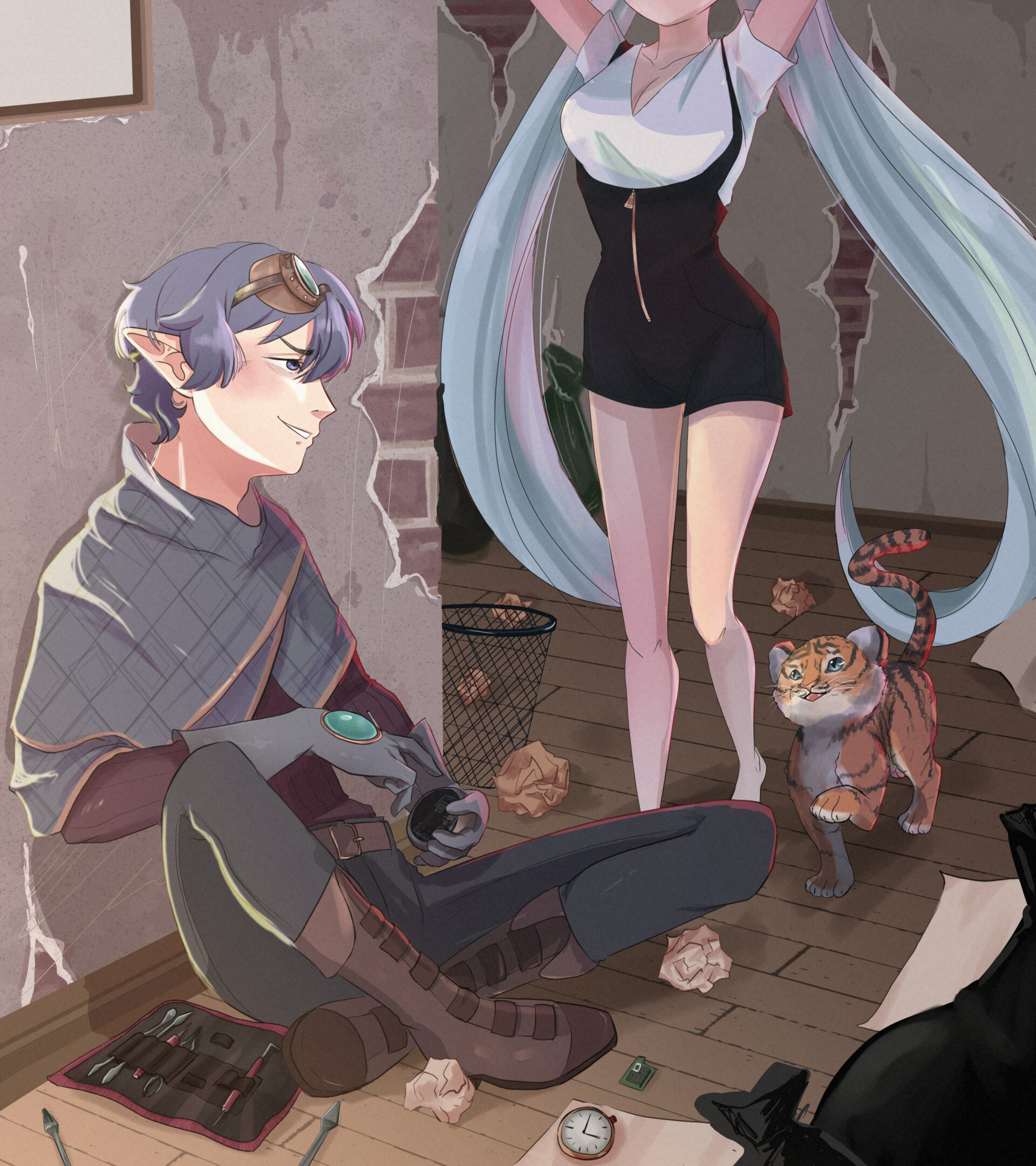 ArtStation - Working in a messy workshop