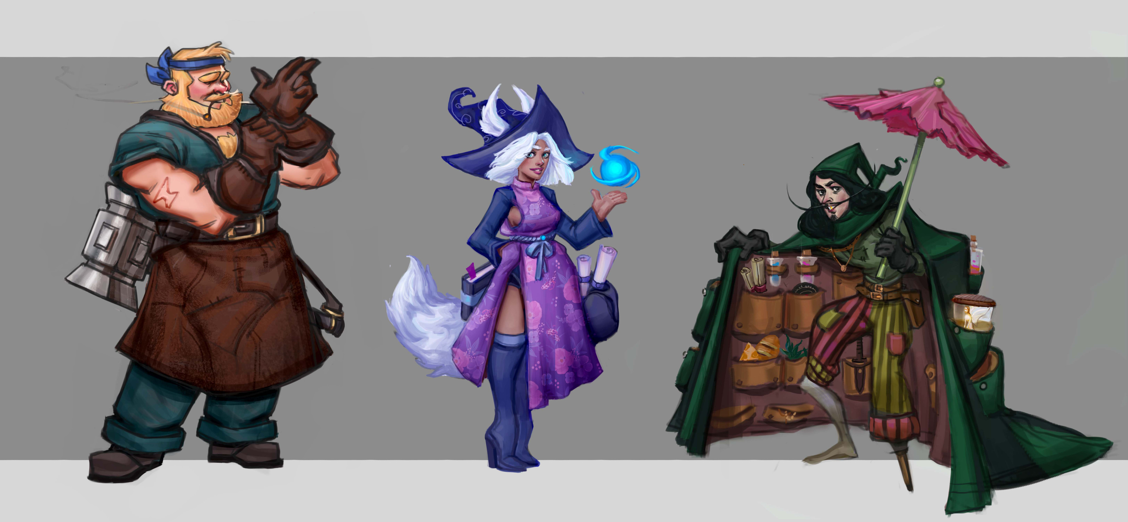 My Portfolio - KINGDOMS - Tabletop Npc Character Illustrations