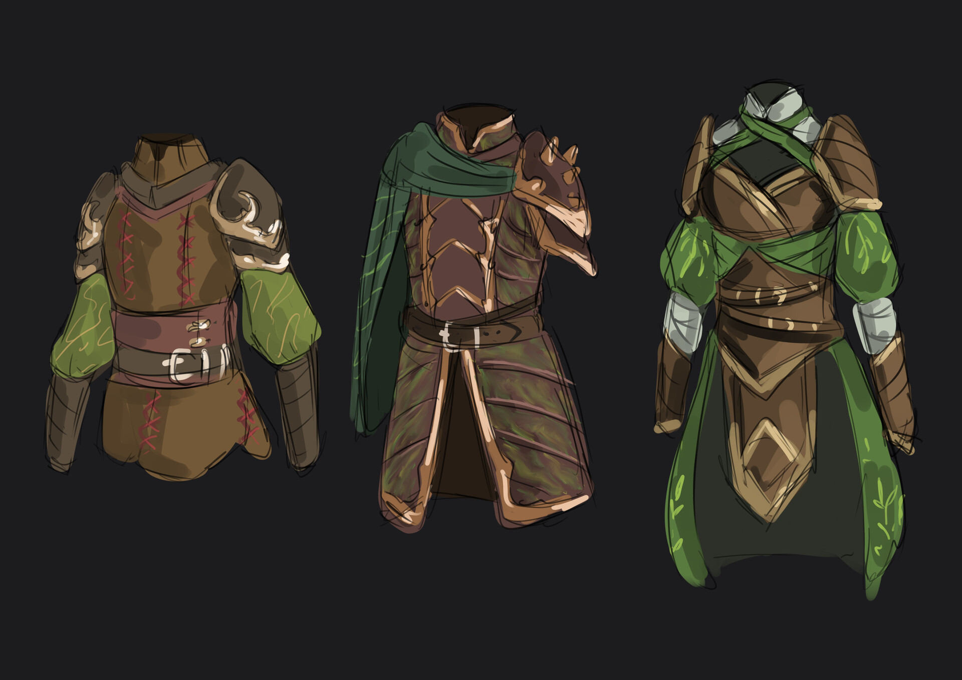 Wiktoria Hoszowska - Forestera’s Fate Leather Armor - concept