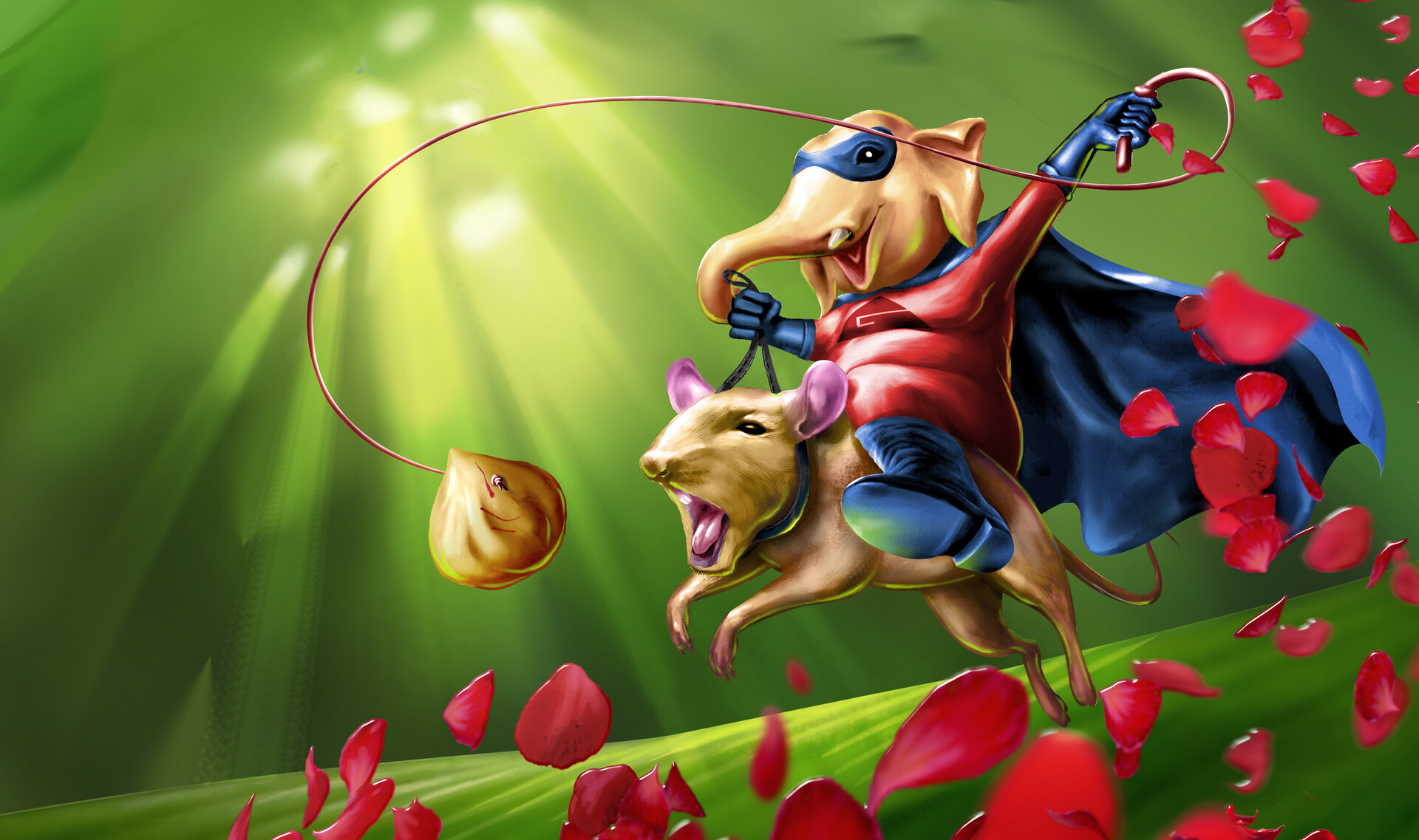 ArtStation - lord ganesha and his vehicle mouse.