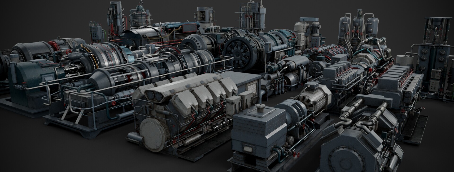 ArtStation - Machinery models set