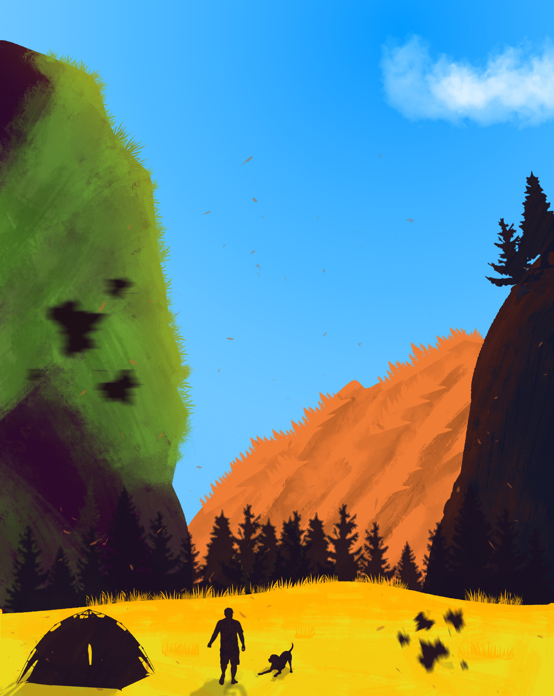 ArtStation - Summer camping - concept art