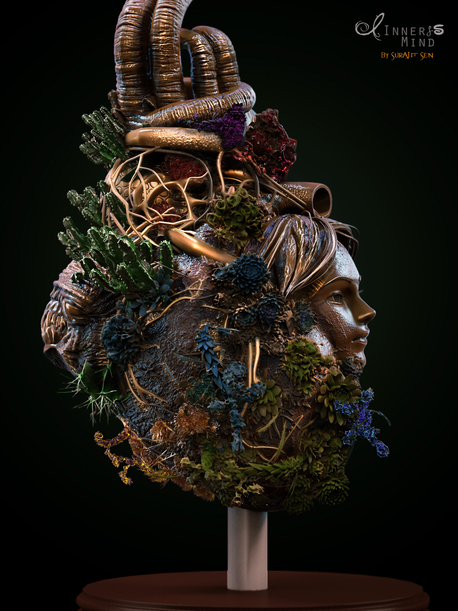 ArtStation - Inner Mind –Digital Sculpture by Surajit Sen