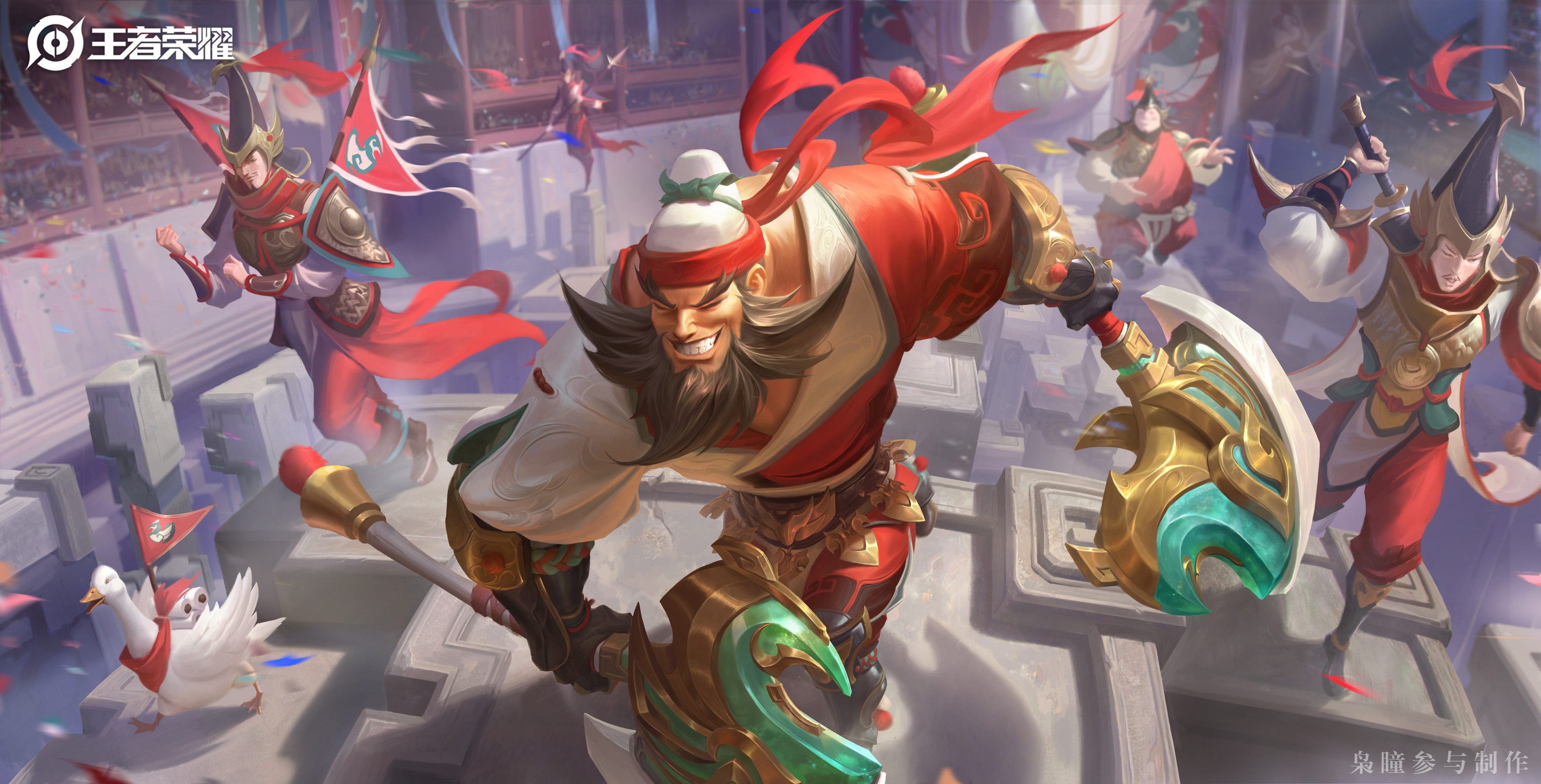 XT-ART - 为《王者荣耀》绘制的皮肤插画---程咬金 /Illustration for the Glory Of King ...