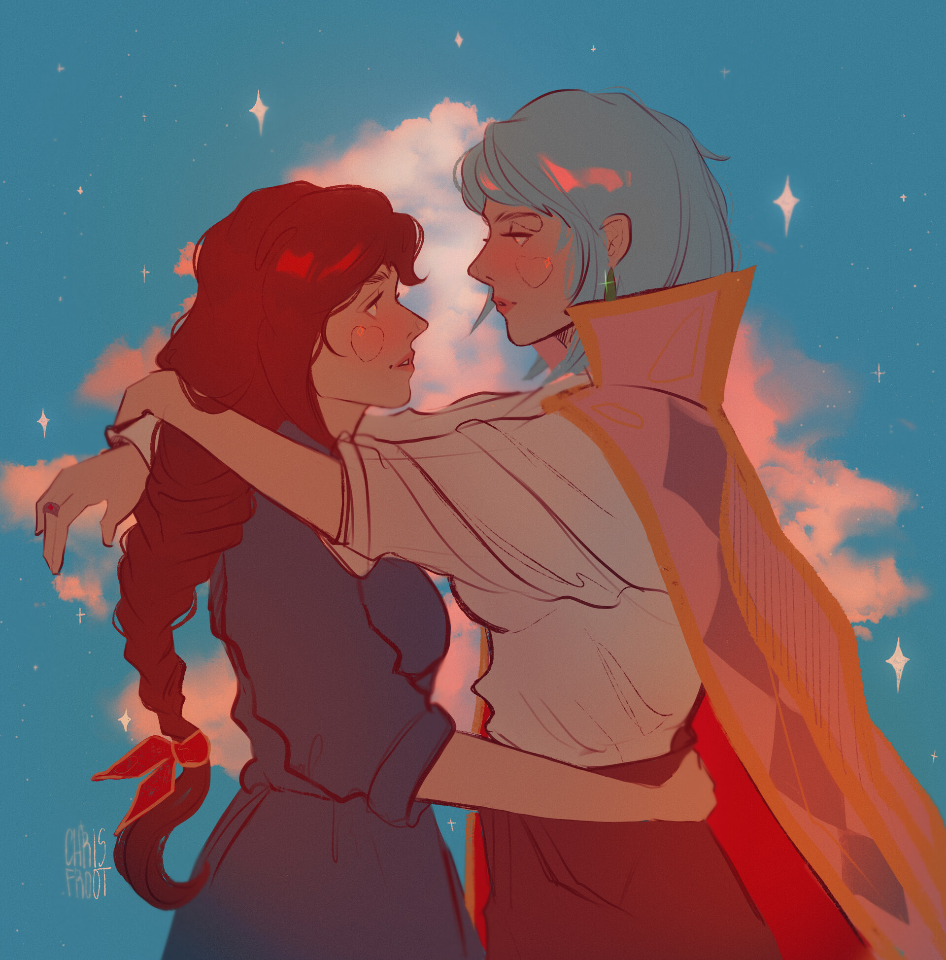 ArtStation - amber and eula genshin impact