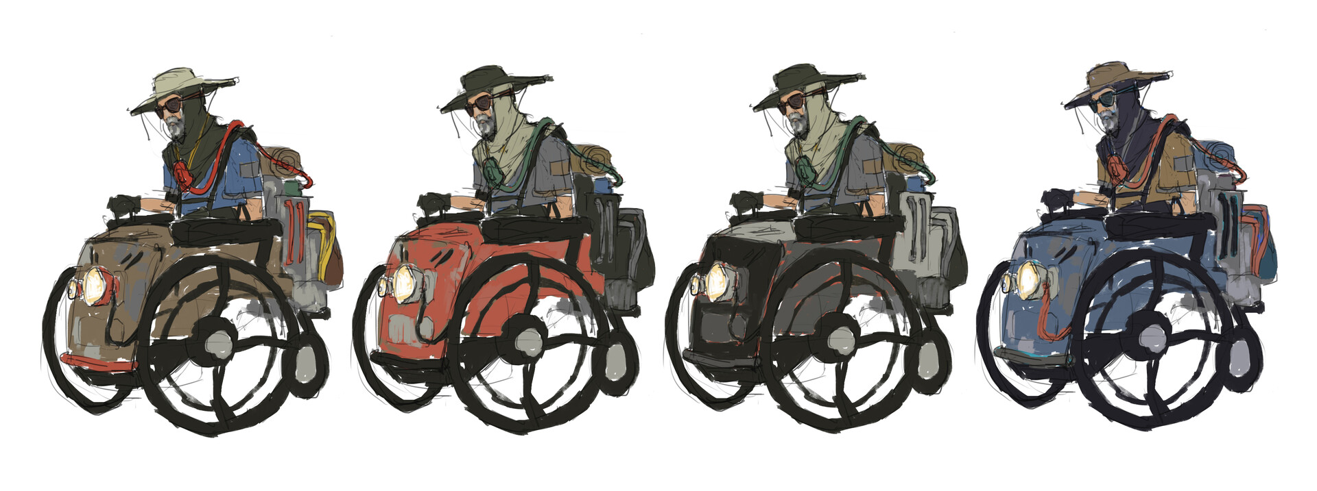 ArtStation - wheelchair post apocalyptic concept art