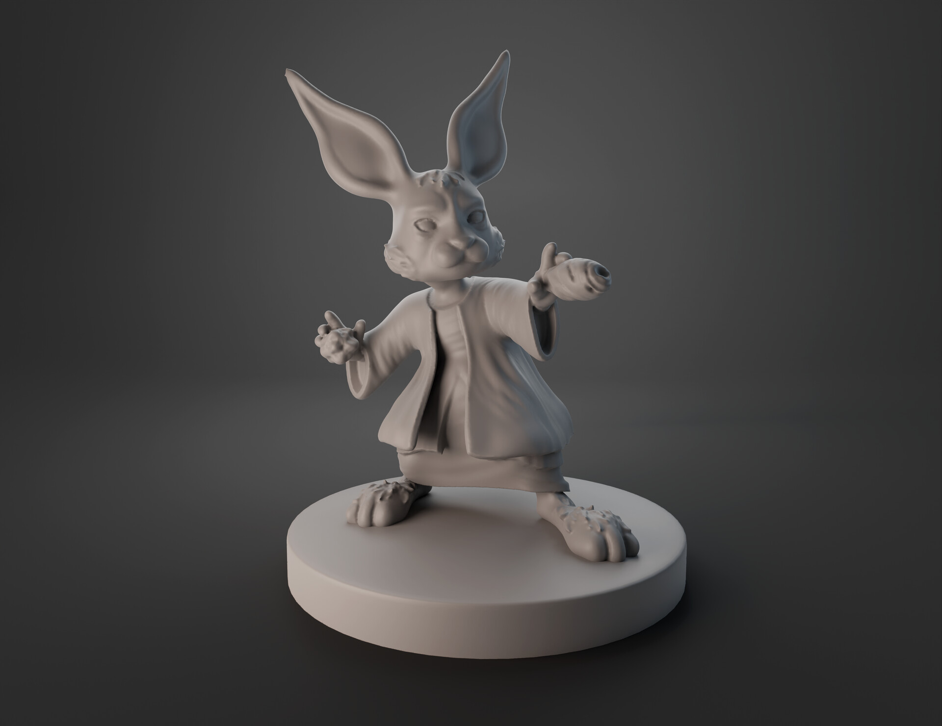 ArtStation - 3D Miniature Harengon Wizard for 3D Printing