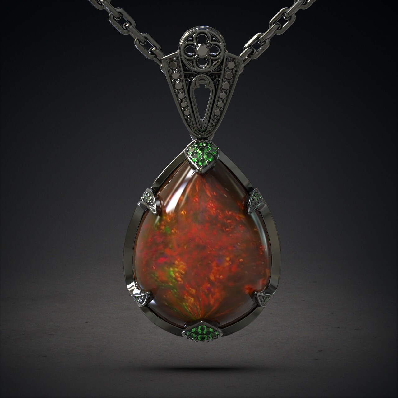 ArtStation - Pendant Red Opal