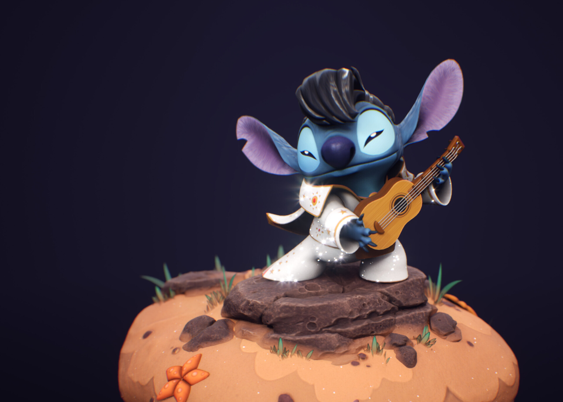 Martin Posch - Elvis-Stitch (Lilo&Stitch) Fan Art