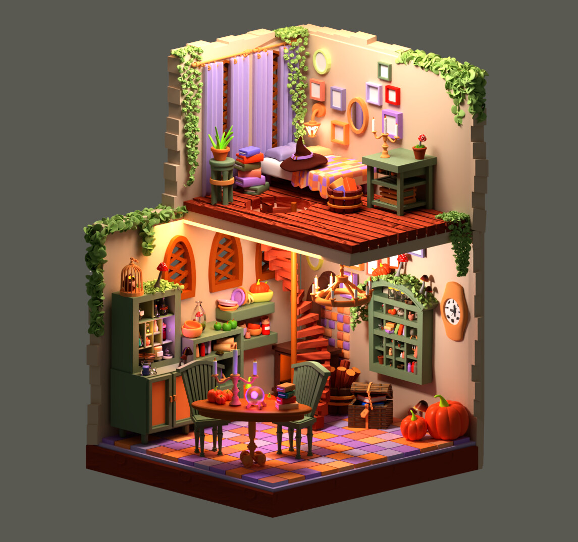 ArtStation - Stylized witch house