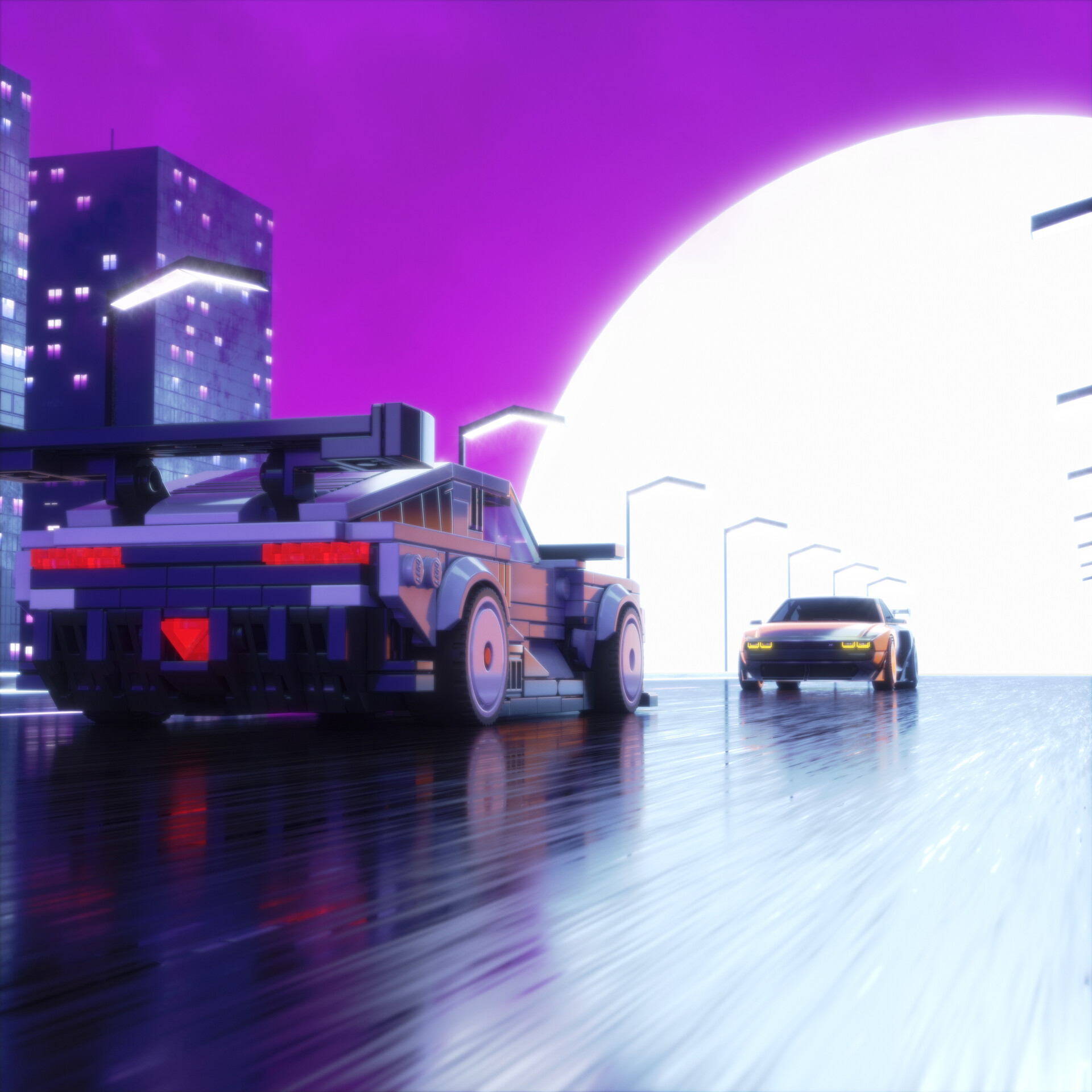 Attila Gallik - LEGO Hyundai N Vision 74 Renders