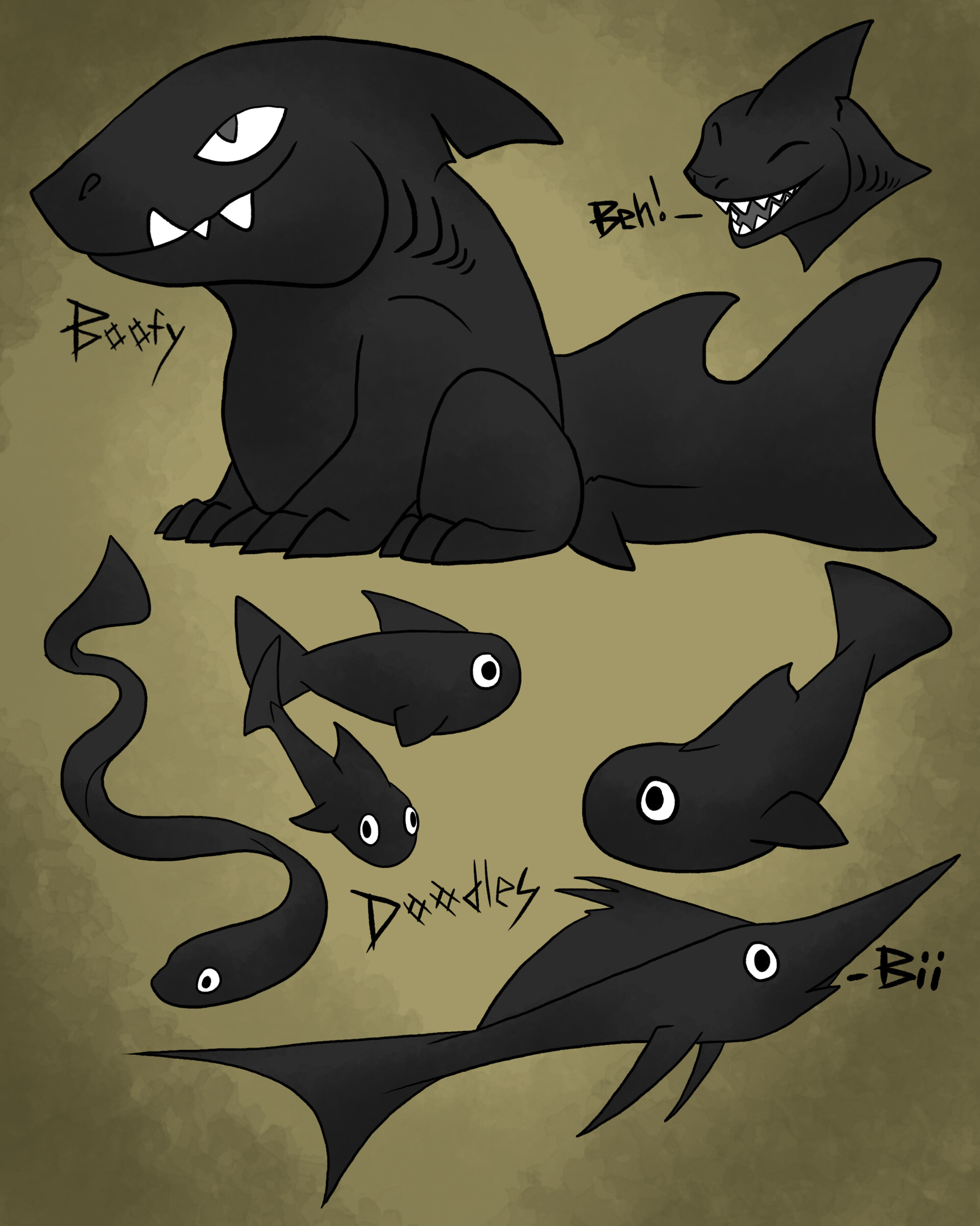 ArtStation - DoodleFish Concept Sheet