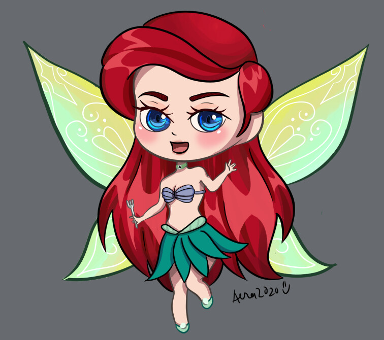 ArtStation - Chibi Fairy Disney Princesses