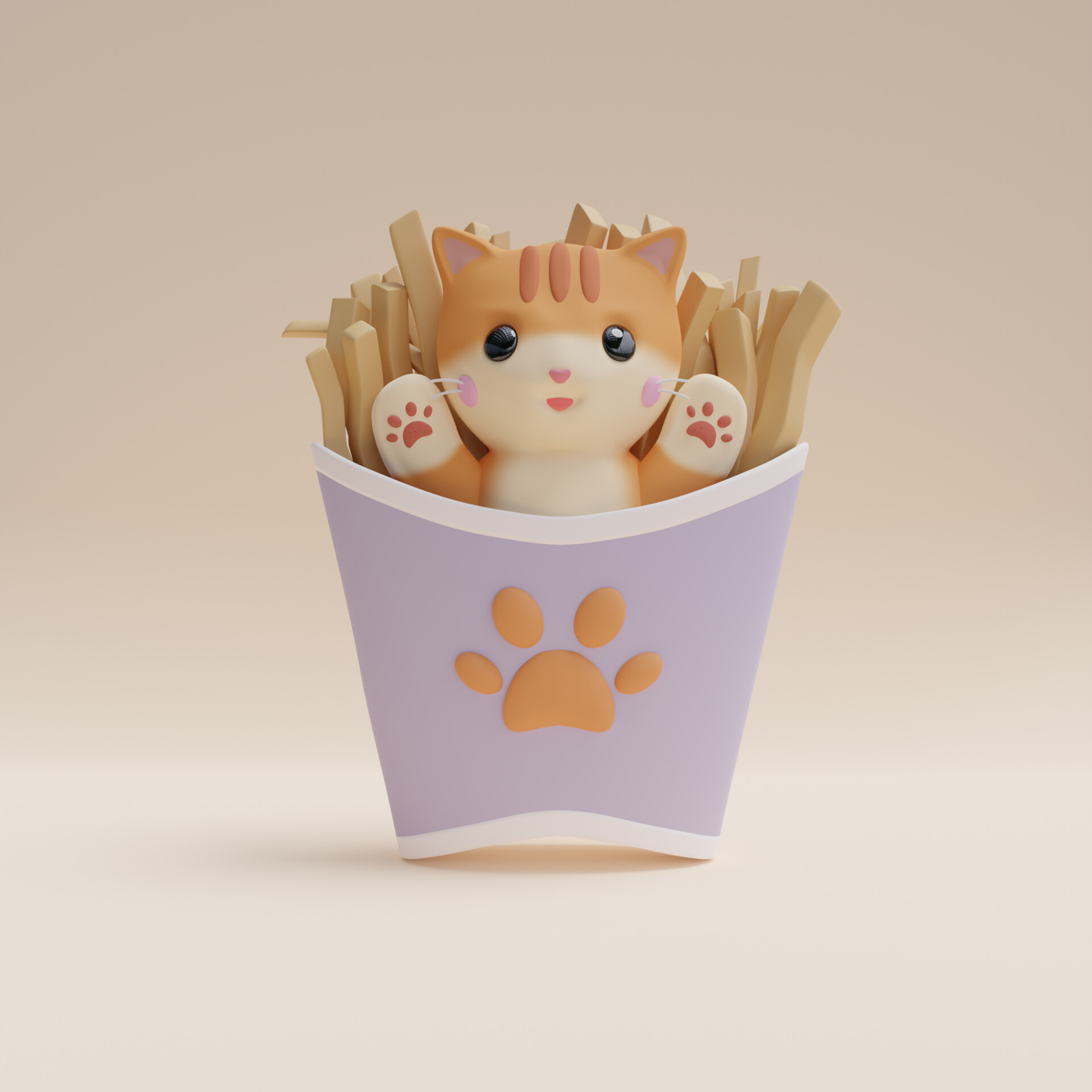 ArtStation - Cat with potatoes