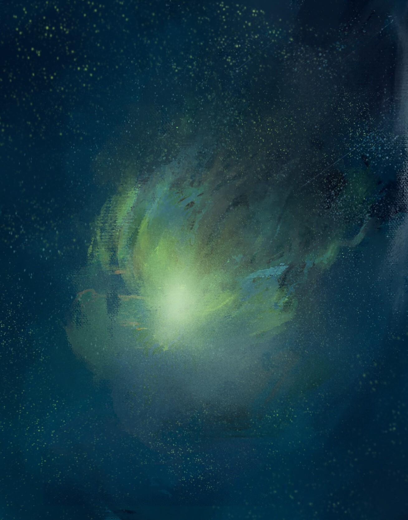 ArtStation - Greenish comet