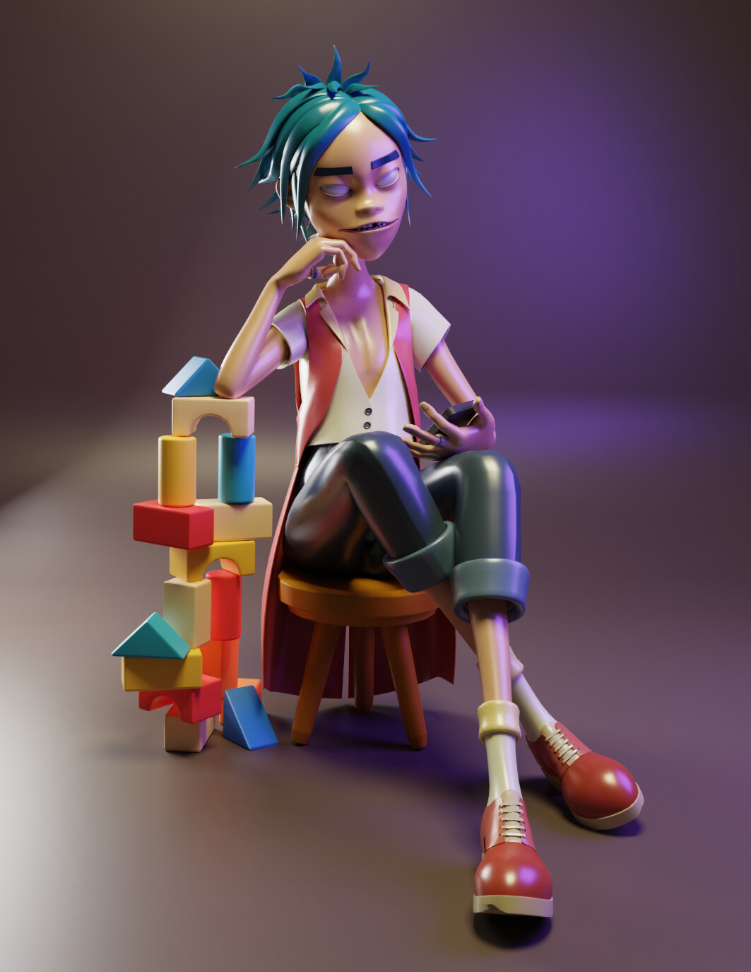 Efruz Bengisu Tokaç - 2d Gorillaz Fanart