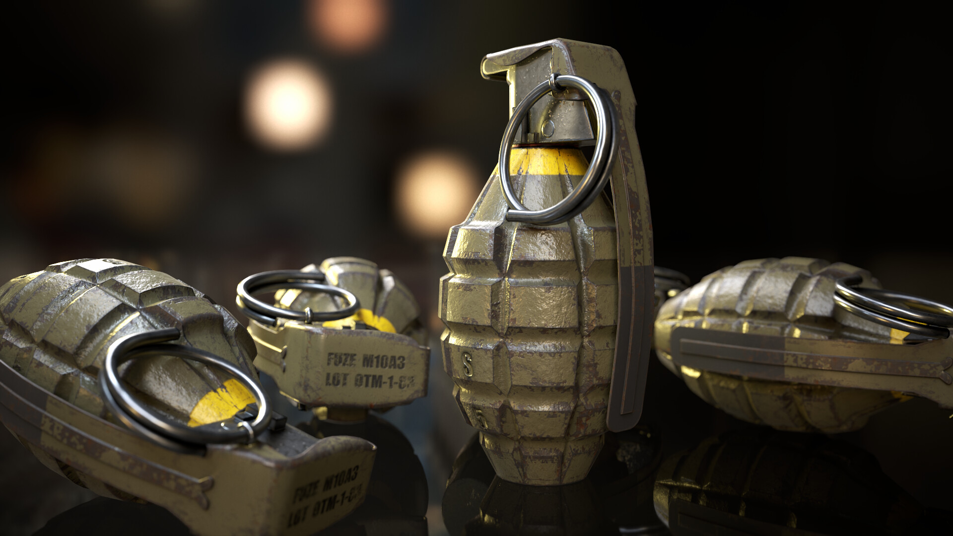 ArtStation - 3d model of grenade