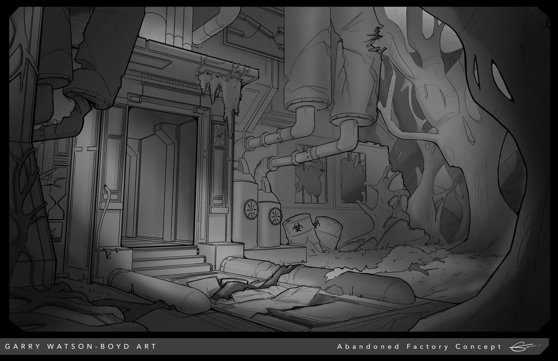 ArtStation - Abandoned Factory Concept