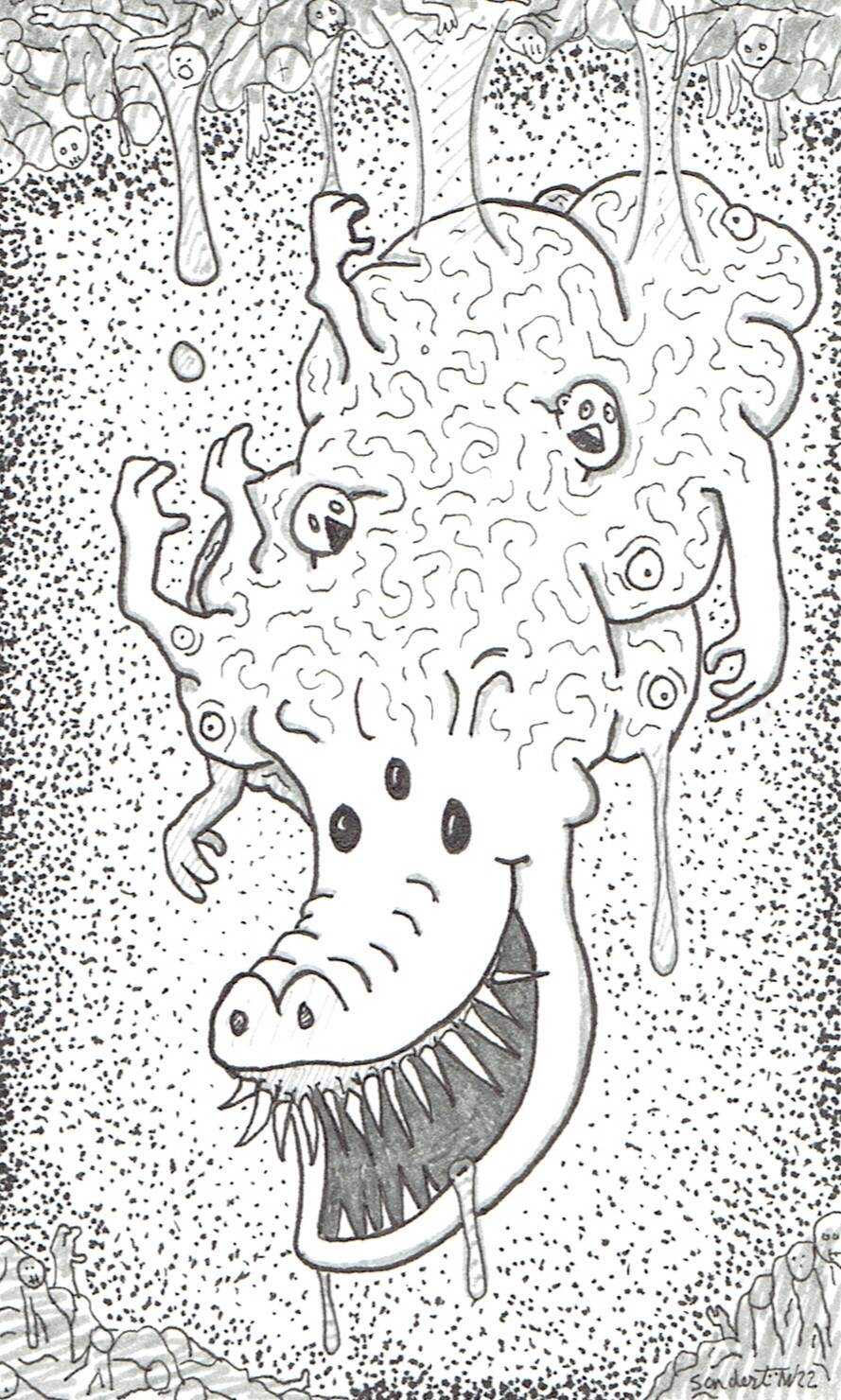 Isaiah Sandquist - Inktober Day 24: Scribble Beast 414