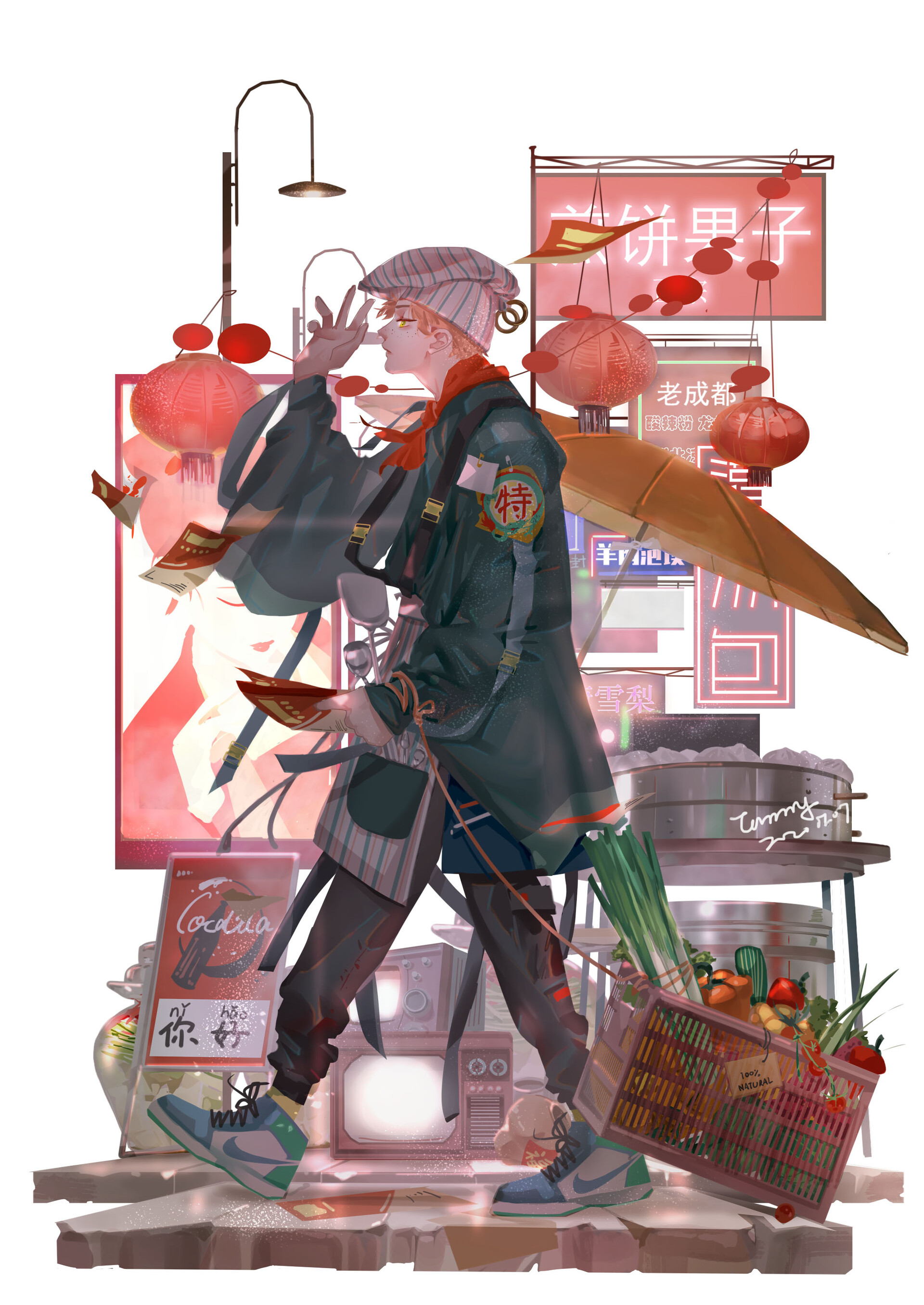 ArtStation - A cook in Chinatown