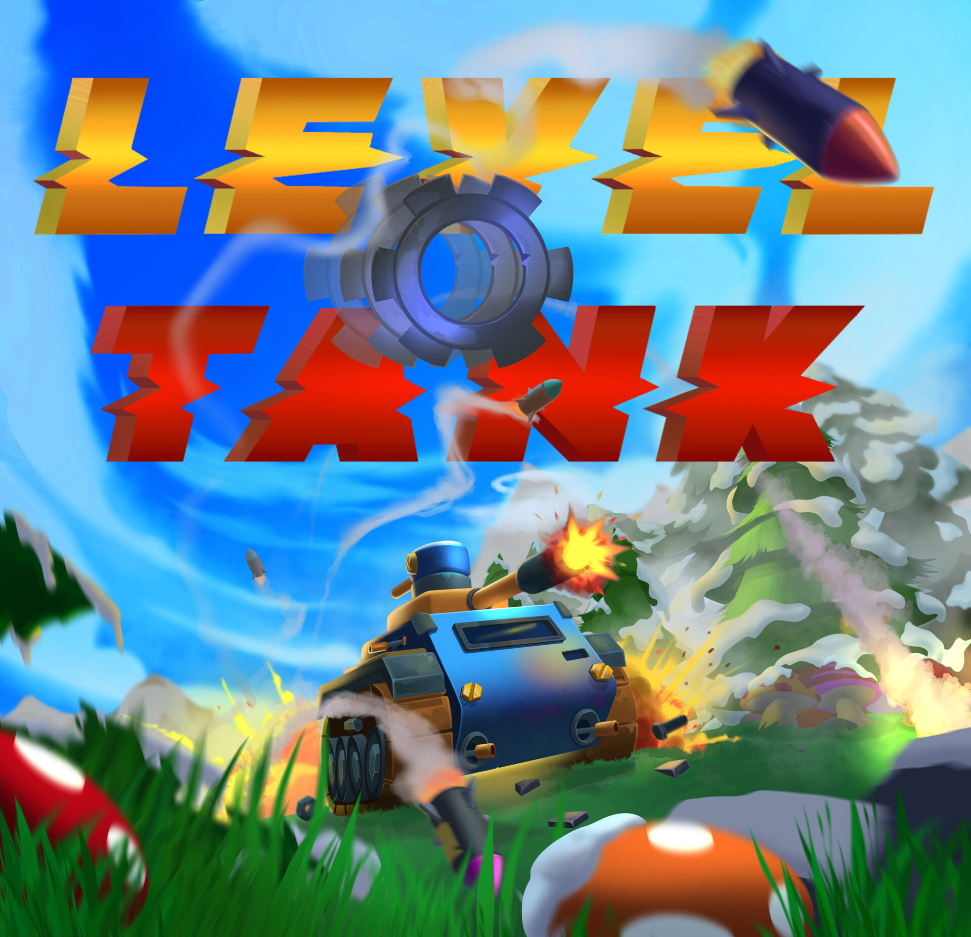 ArtStation - Steam capsule Art - Level Tank Game