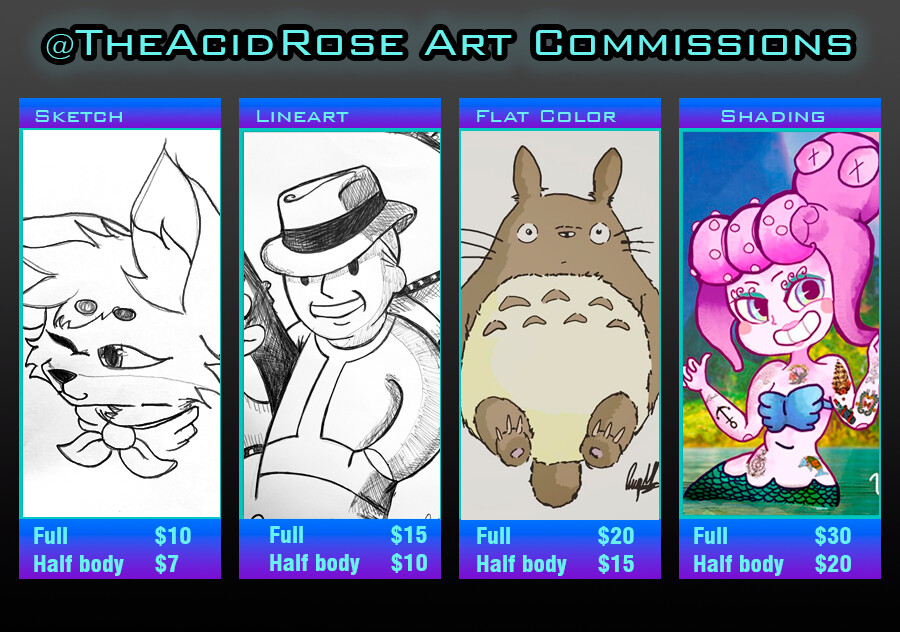 ArtStation - OPEN ART COMMISSIONS THEACIDROSE