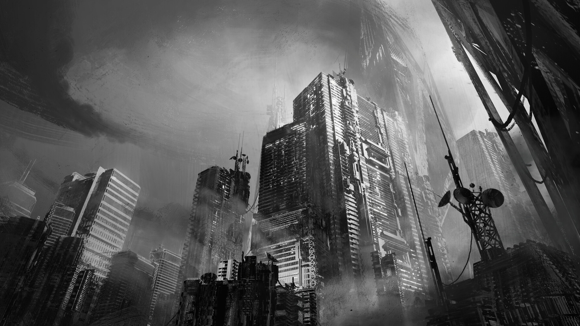 ArtStation - Cyberpunk city sketches