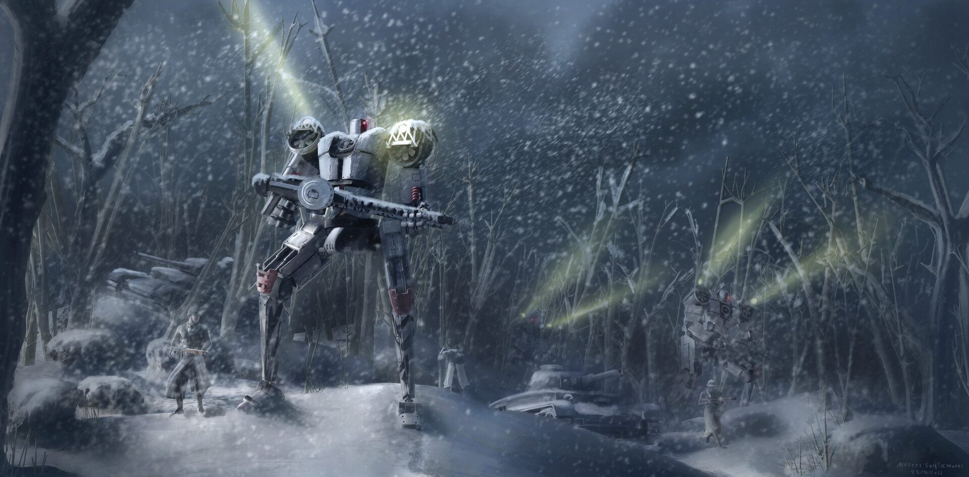 ArtStation - WW2 Recon Mecha concept