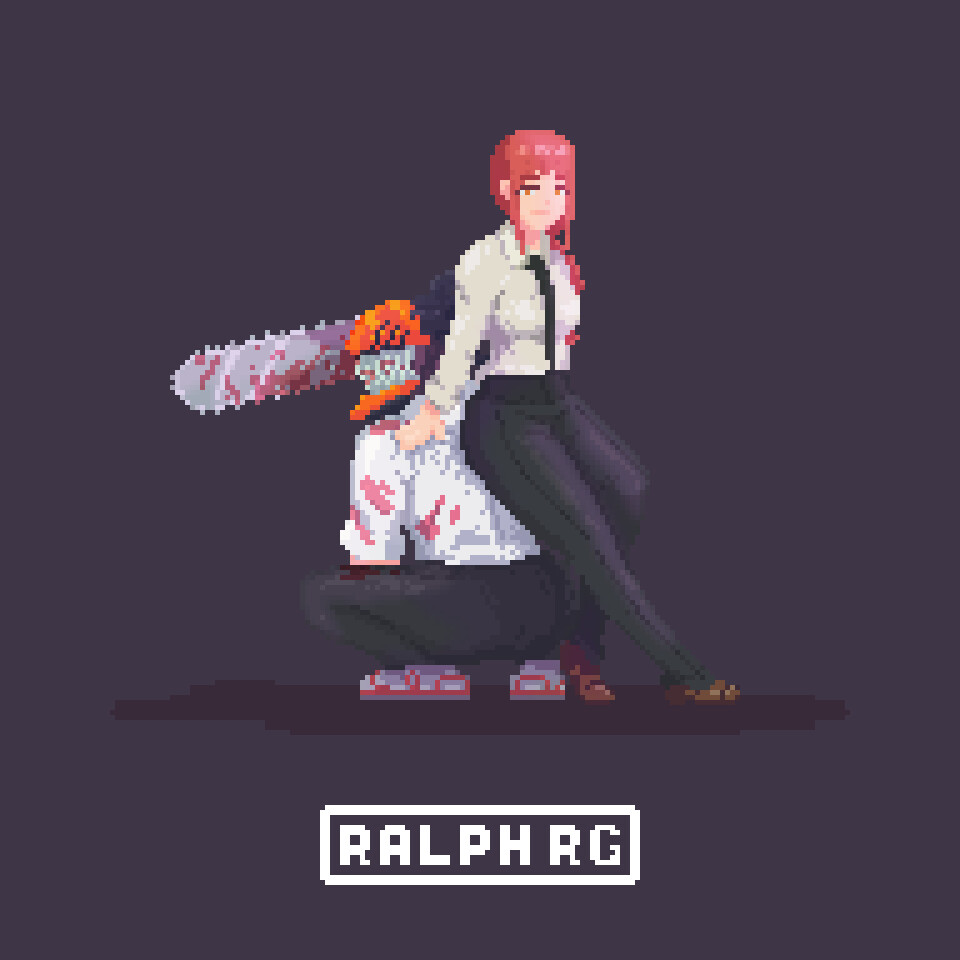 ArtStation - Denji & Makima - Pixelart