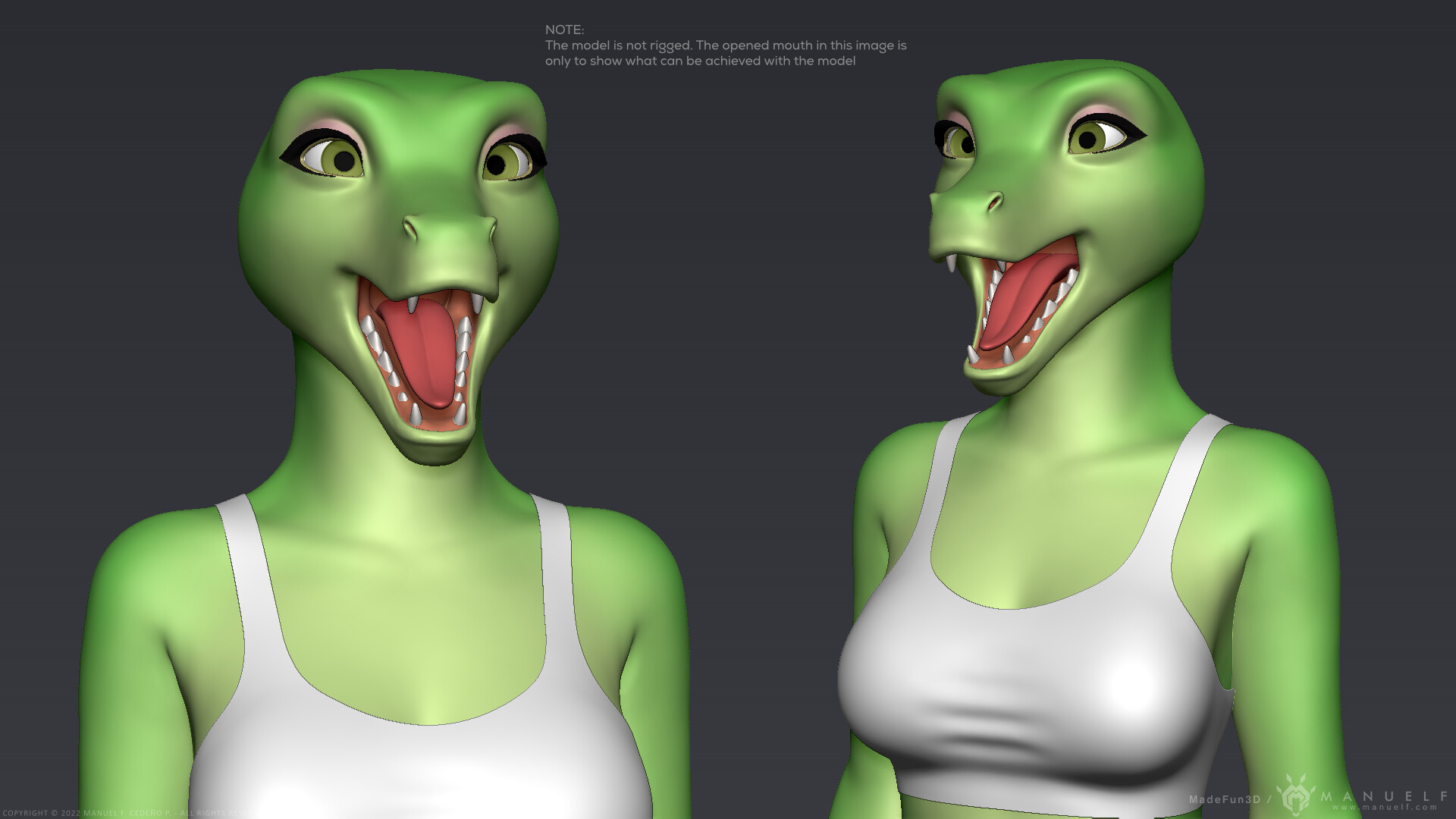 Manuel F Cedeño Furry Scalie Lizard Girl