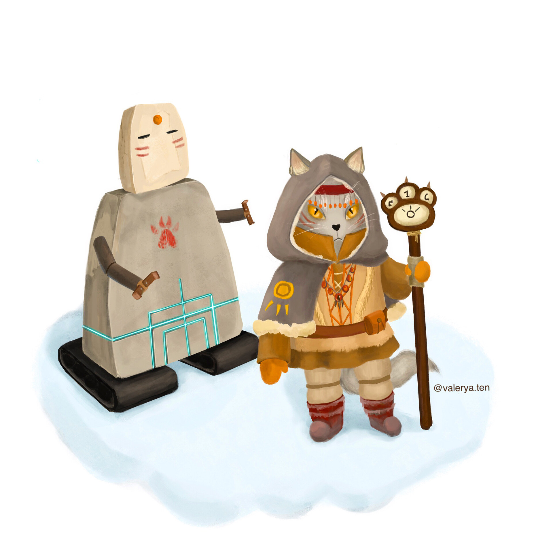 ArtStation - The North Cat Shaman