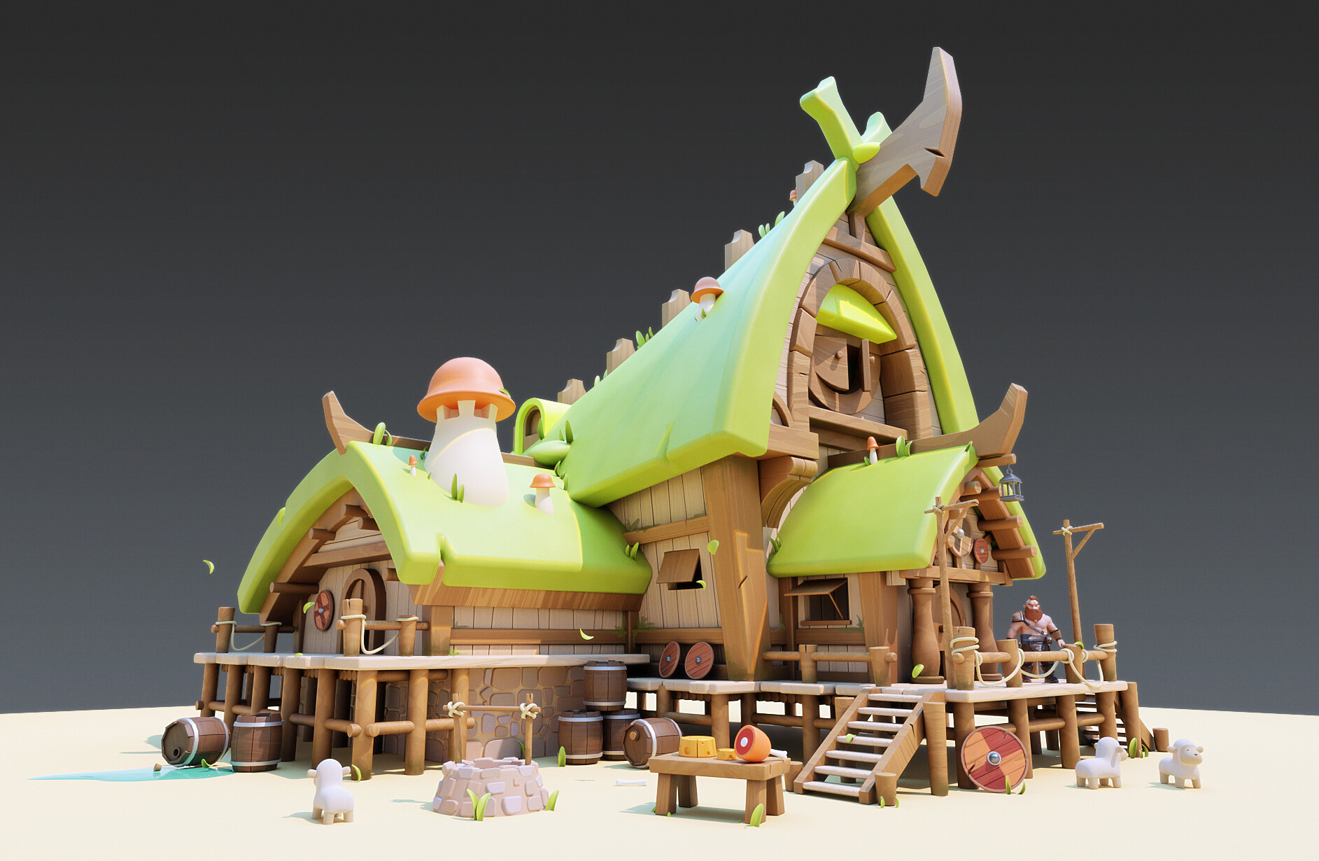 ArtStation - Viking Hut