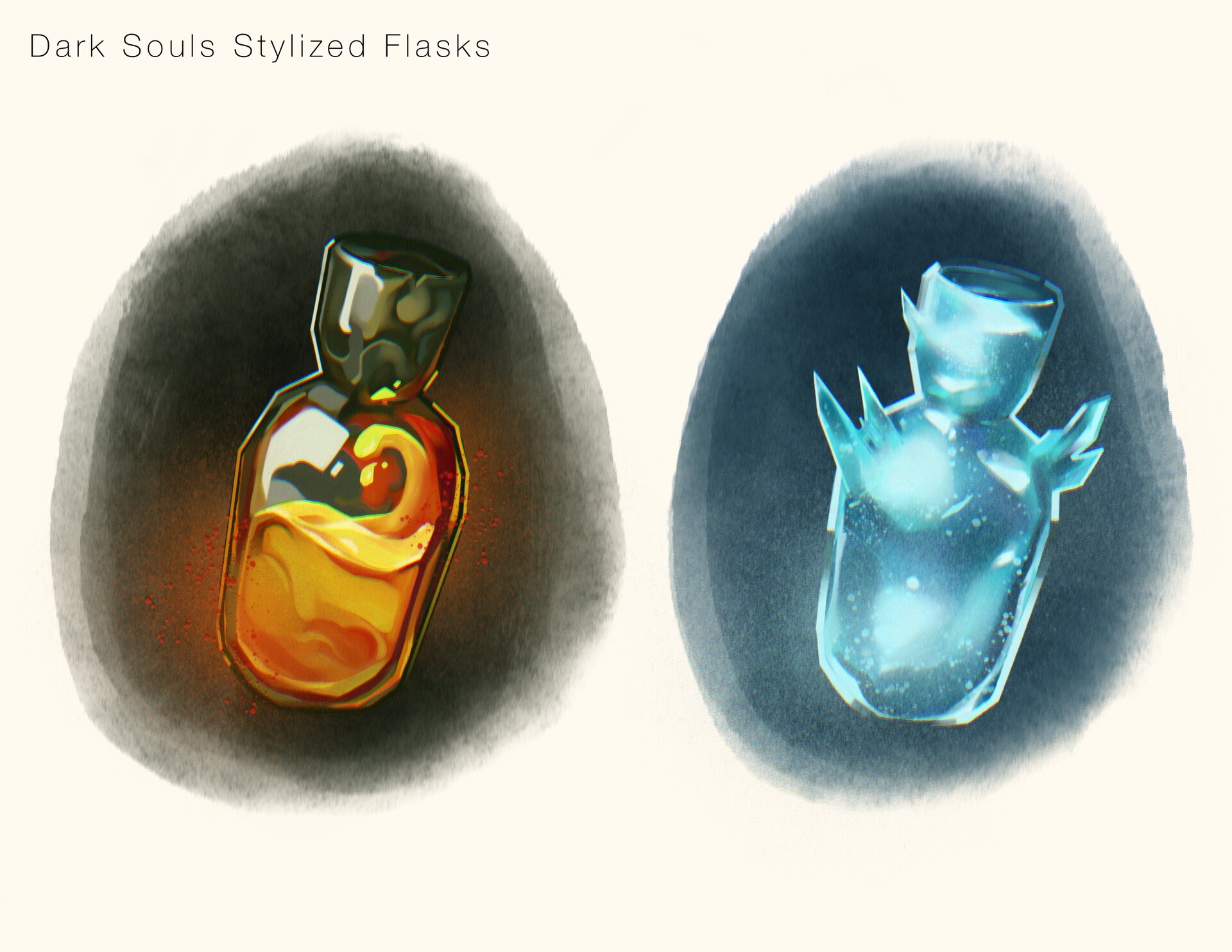 Sabrina Weeks - Stylized Dark Souls Flasks
