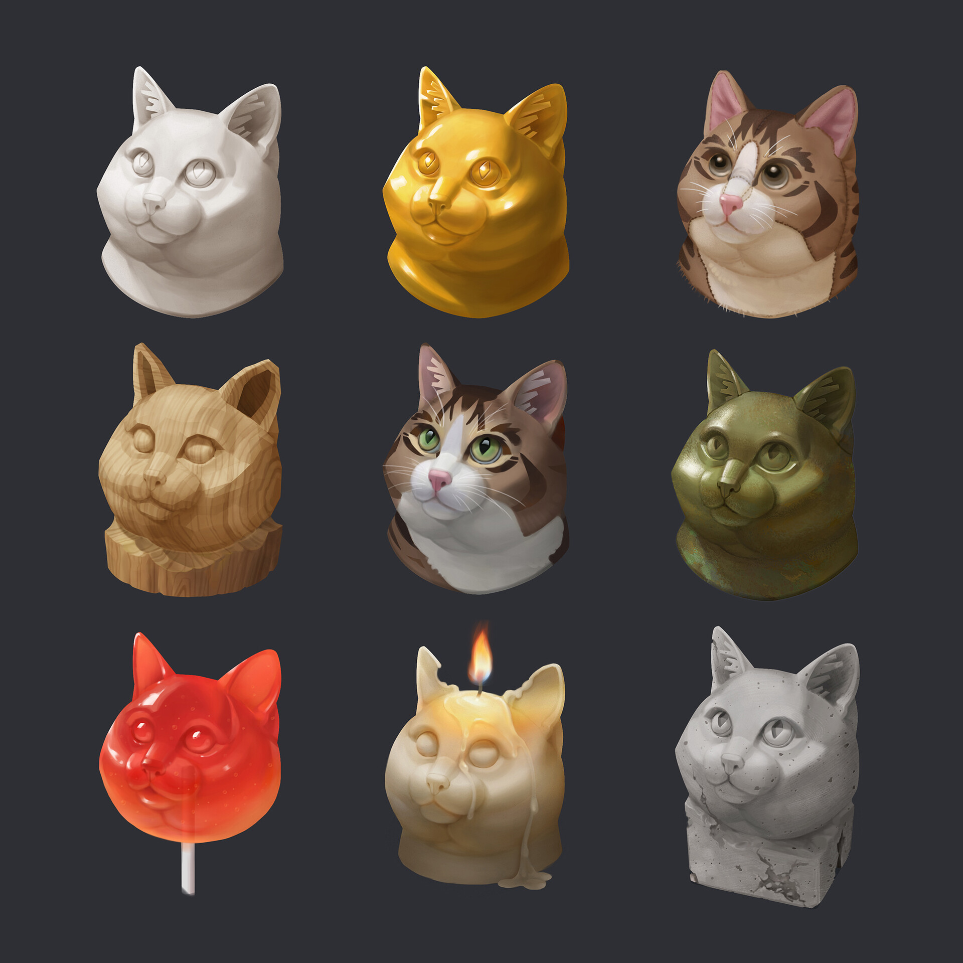 ArtStation - Material practice