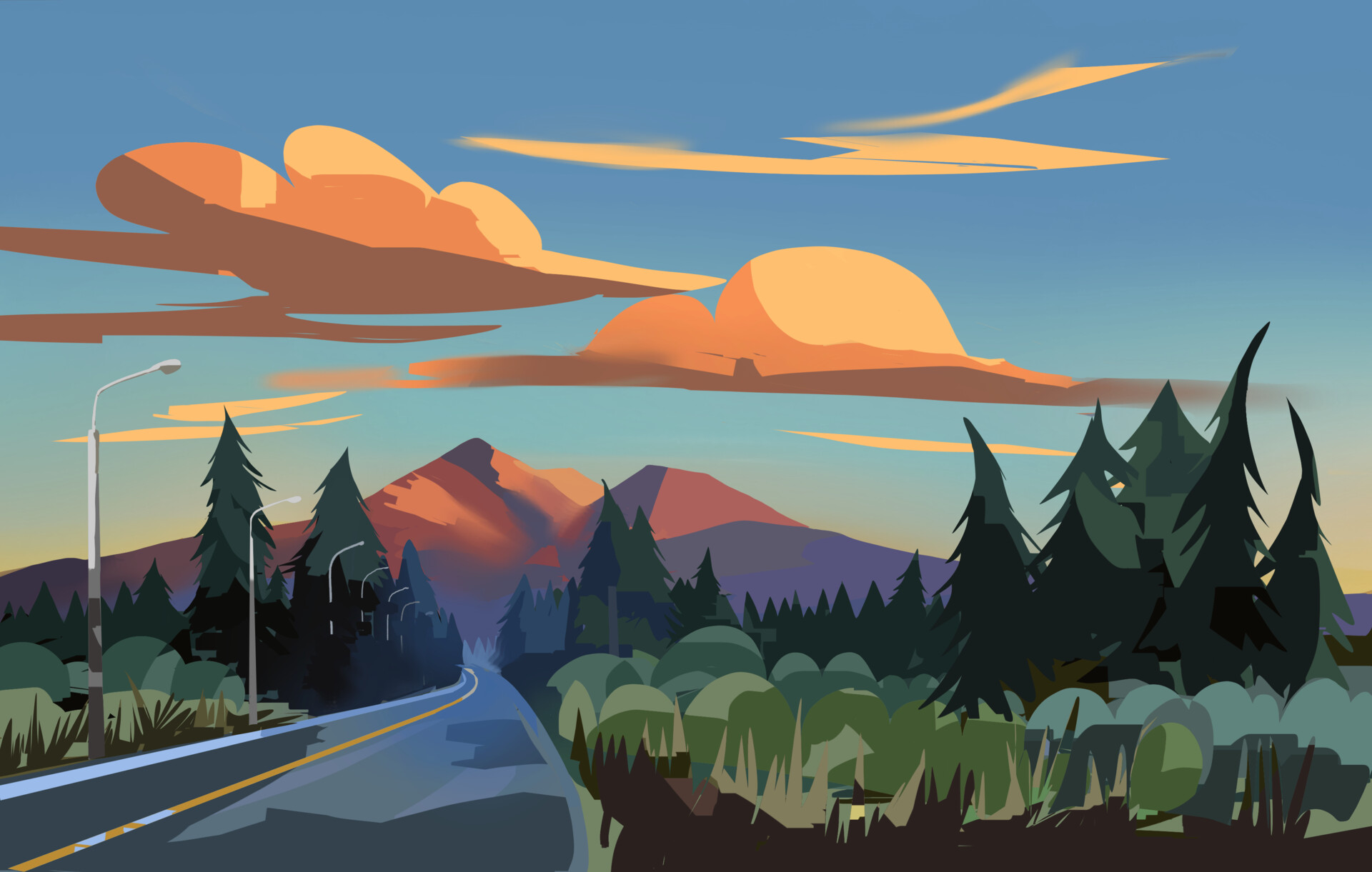 ArtStation - Landscape Sketch