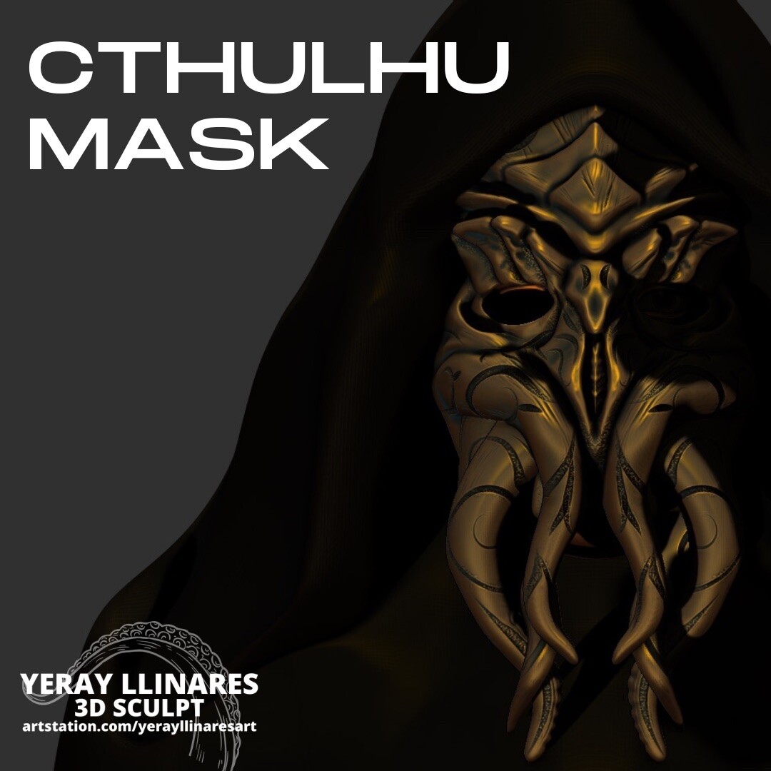 ArtStation - Cthulhu mask from lovecraft universe. Mask of a sectarian.