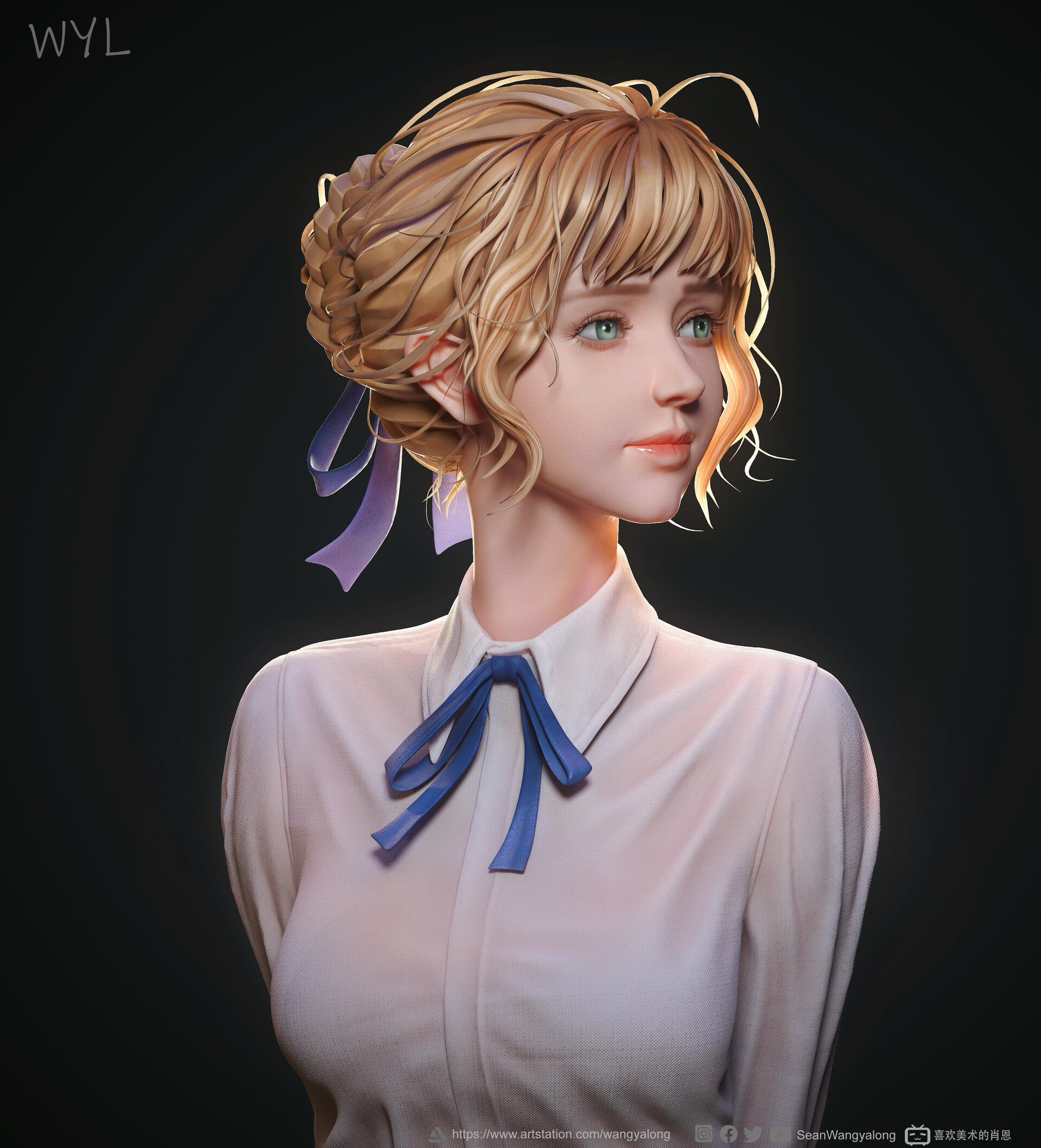 ArtStation - Saber school outfit