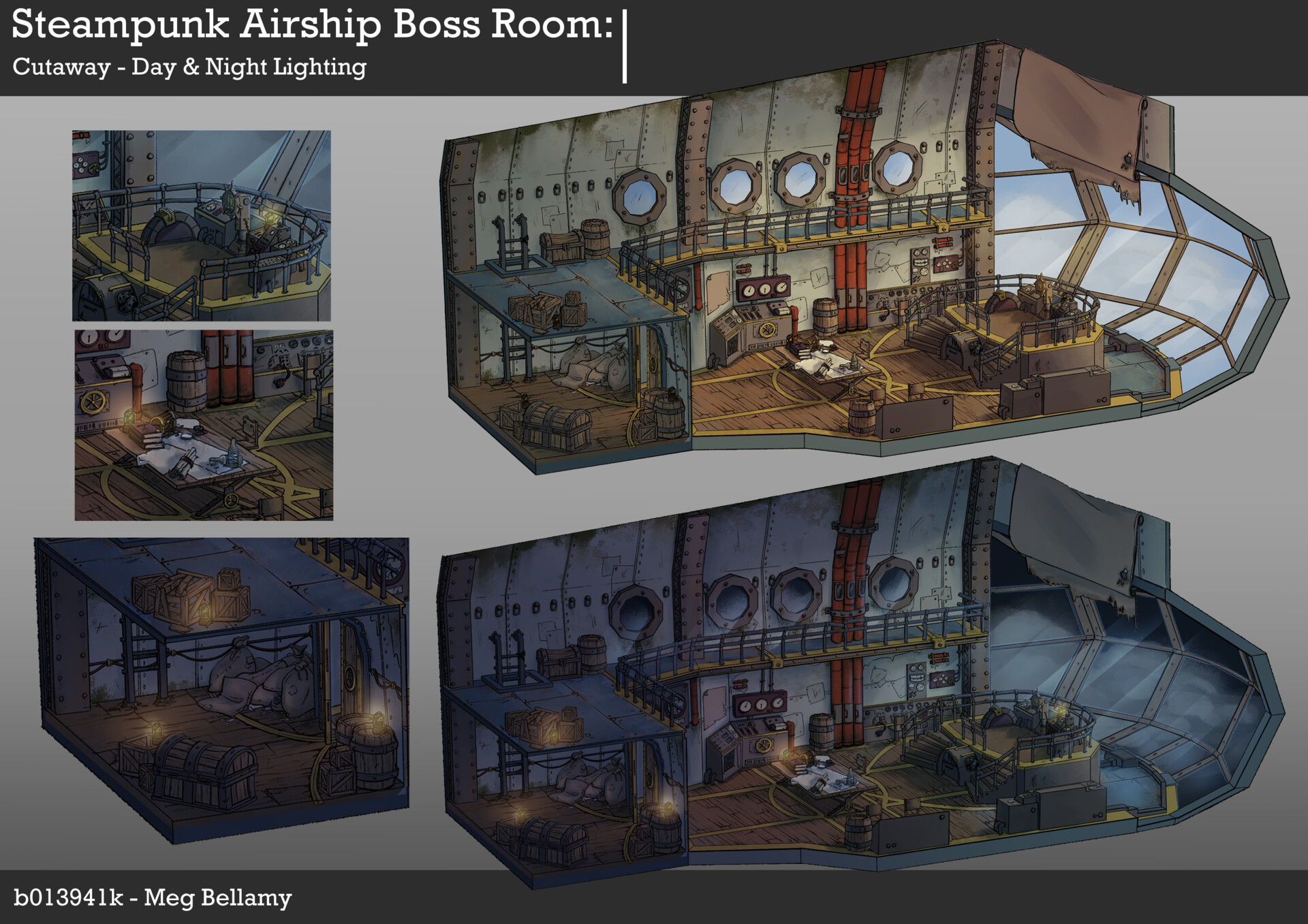 steampunk ship interior