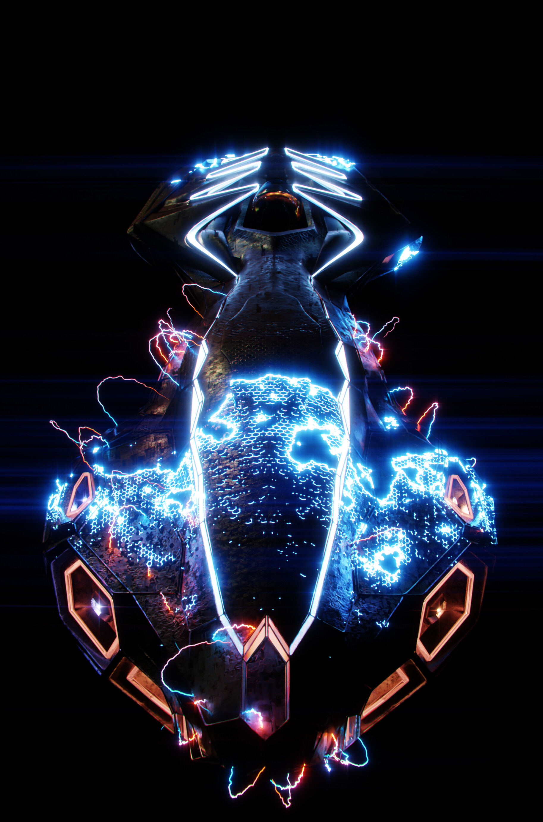 ArtStation - Sci-fi Spaceship 3d model(personal project)