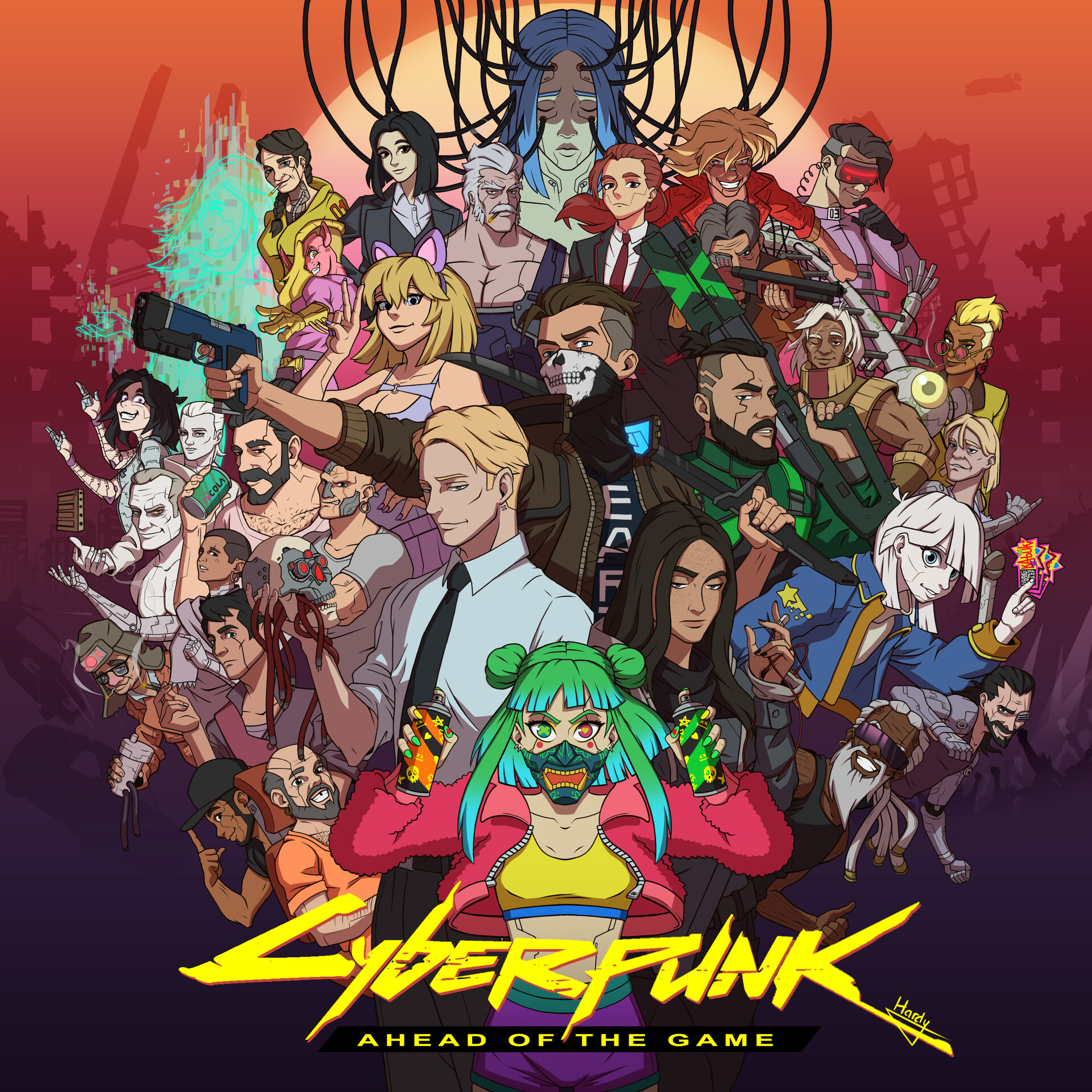 ArtStation - Ahead of the game - Cyberpunk RPG Poster